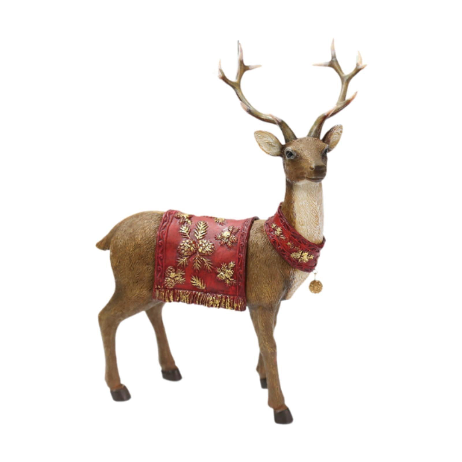 TISHITA Reindeer Statue Deer Figurine Tabletop Ornament Modern Elk ...