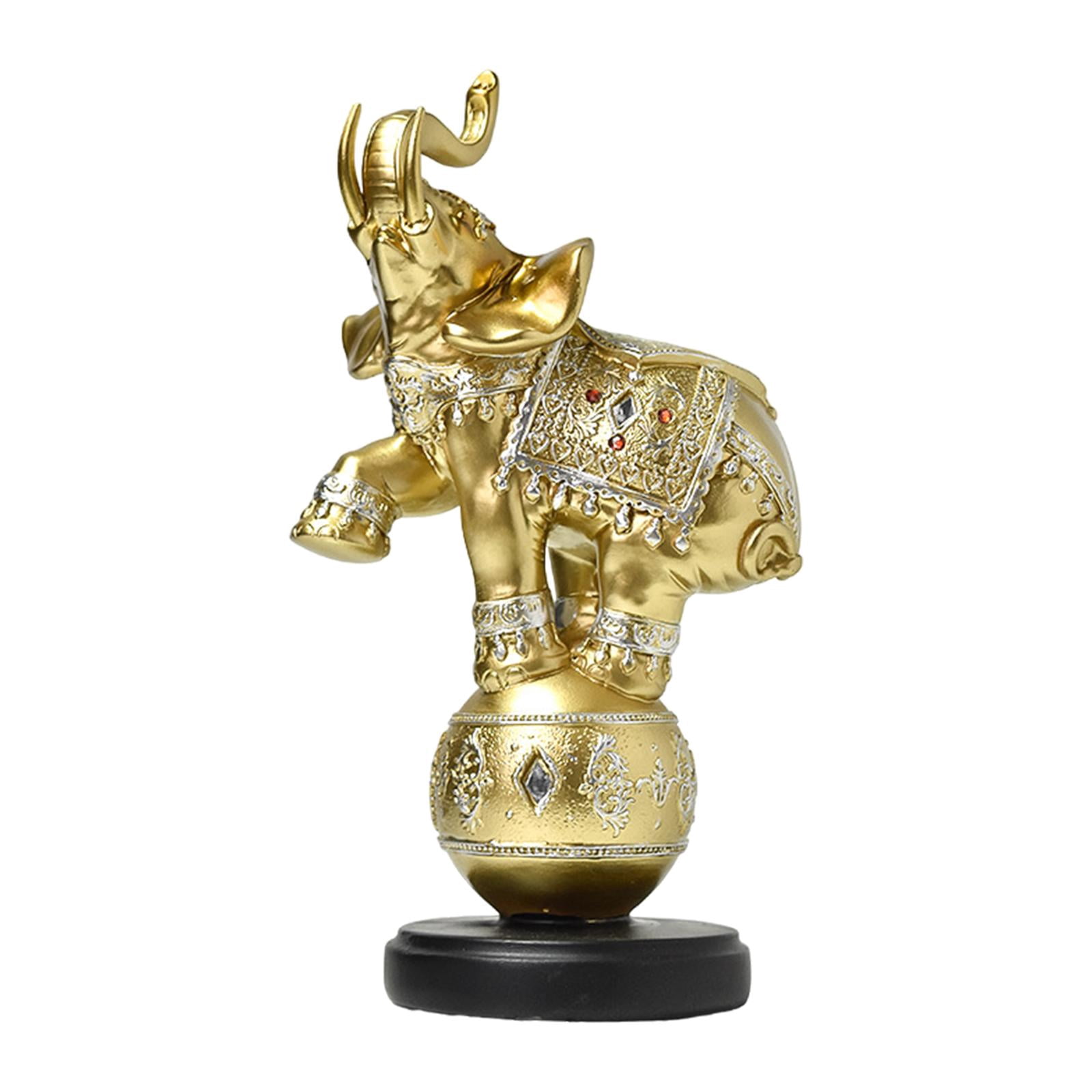 TISHITA Resin Elephant Statue Animal Figurine Feng Shui Fashion ...
