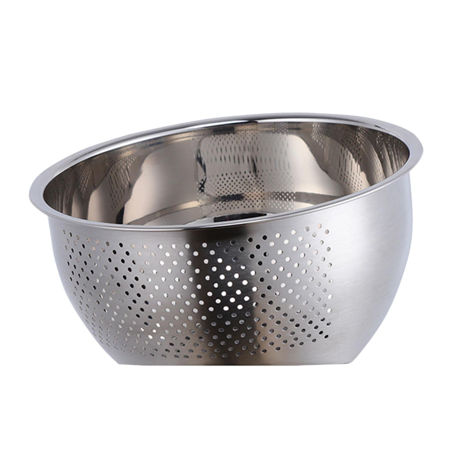TISHITA Rice Washing Bowl with Side Drainers Stainless Steel Rinser ...
