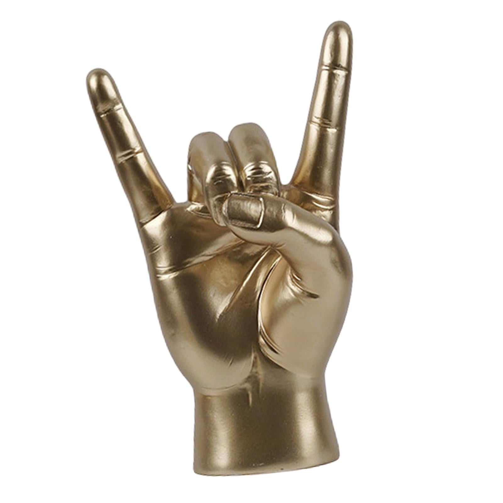 TISHITA Rock Hand Gesture Statue Figurine Art Collectible Finger ...
