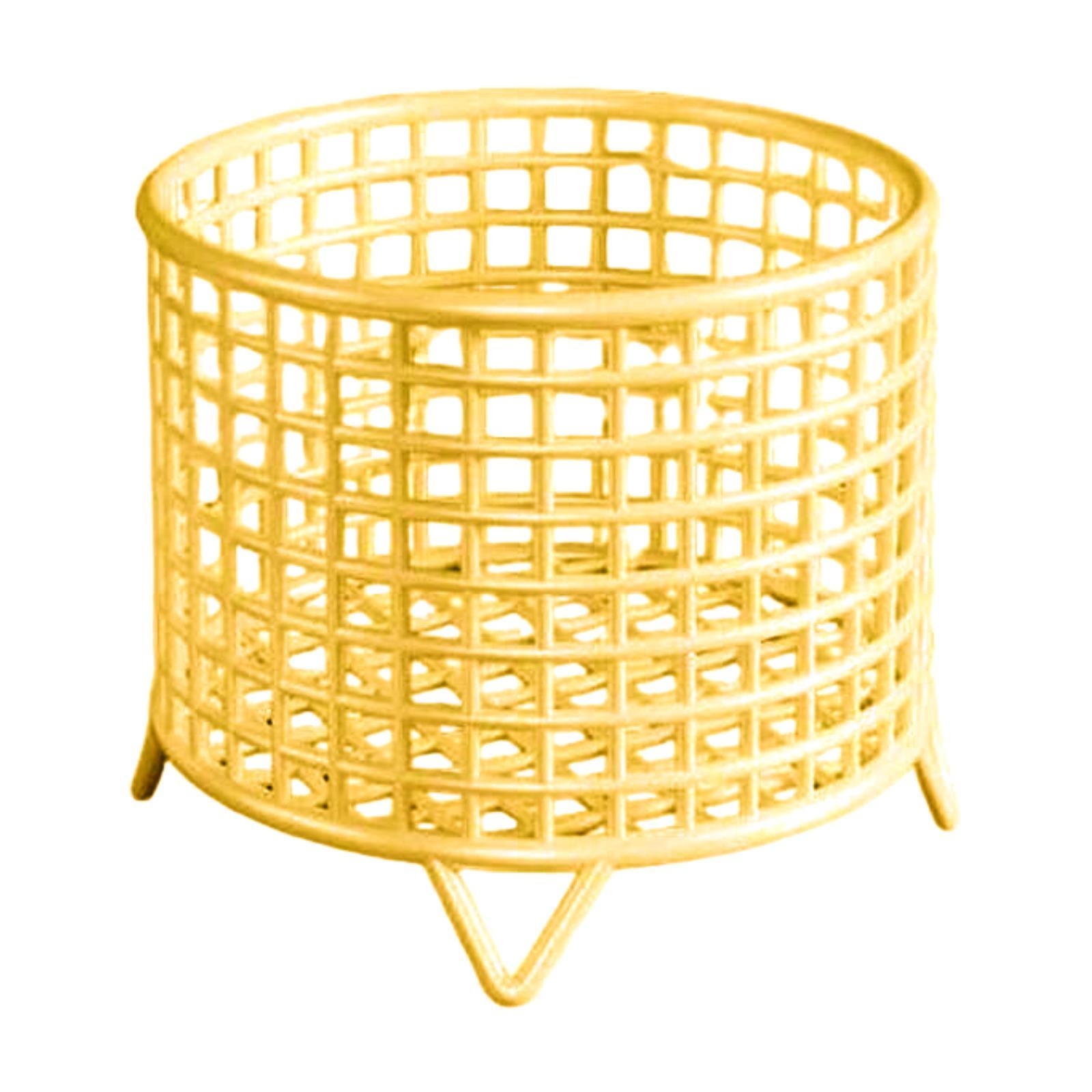 TISHITA Round Metal Wire Basket Kitchen Counter Storage Rack Sturdy ...