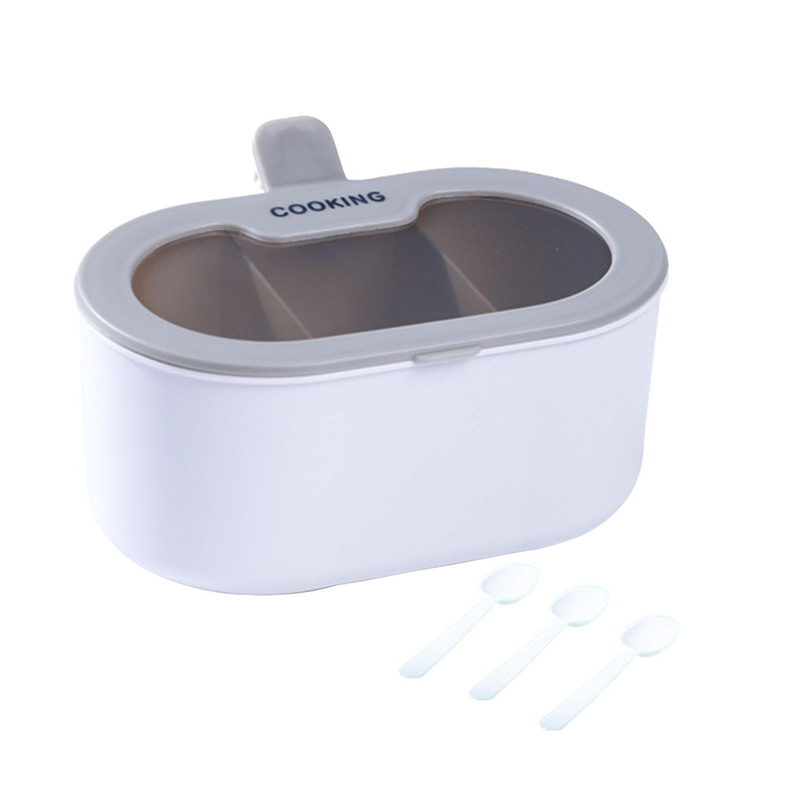 TISHITA Seasoning Box Spice Pot 3 Compartments Spice Jars Portable ...