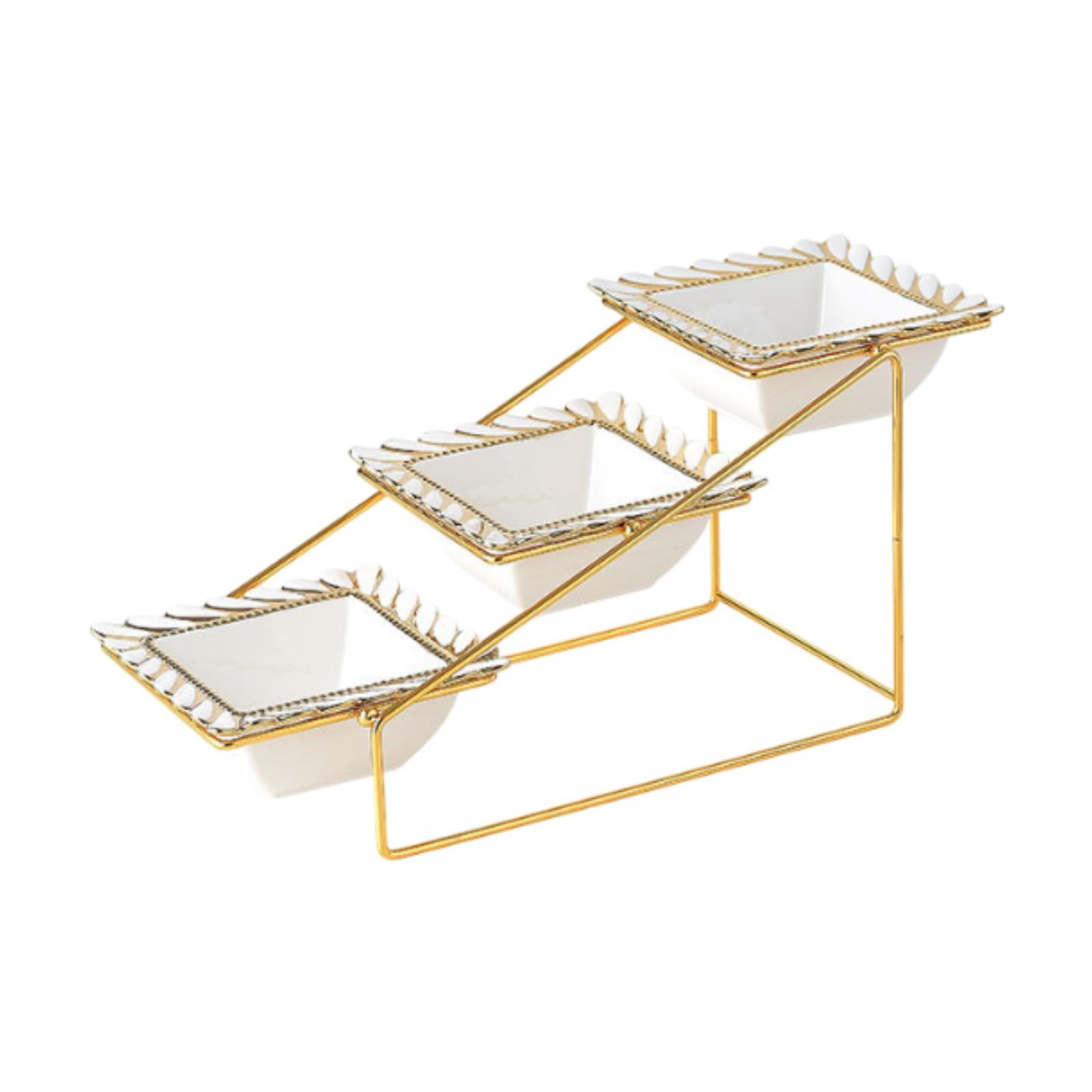 TISHITA Serving Dishes 3 Tier Serving Tray Cup Cake Stand Snack Three ...
