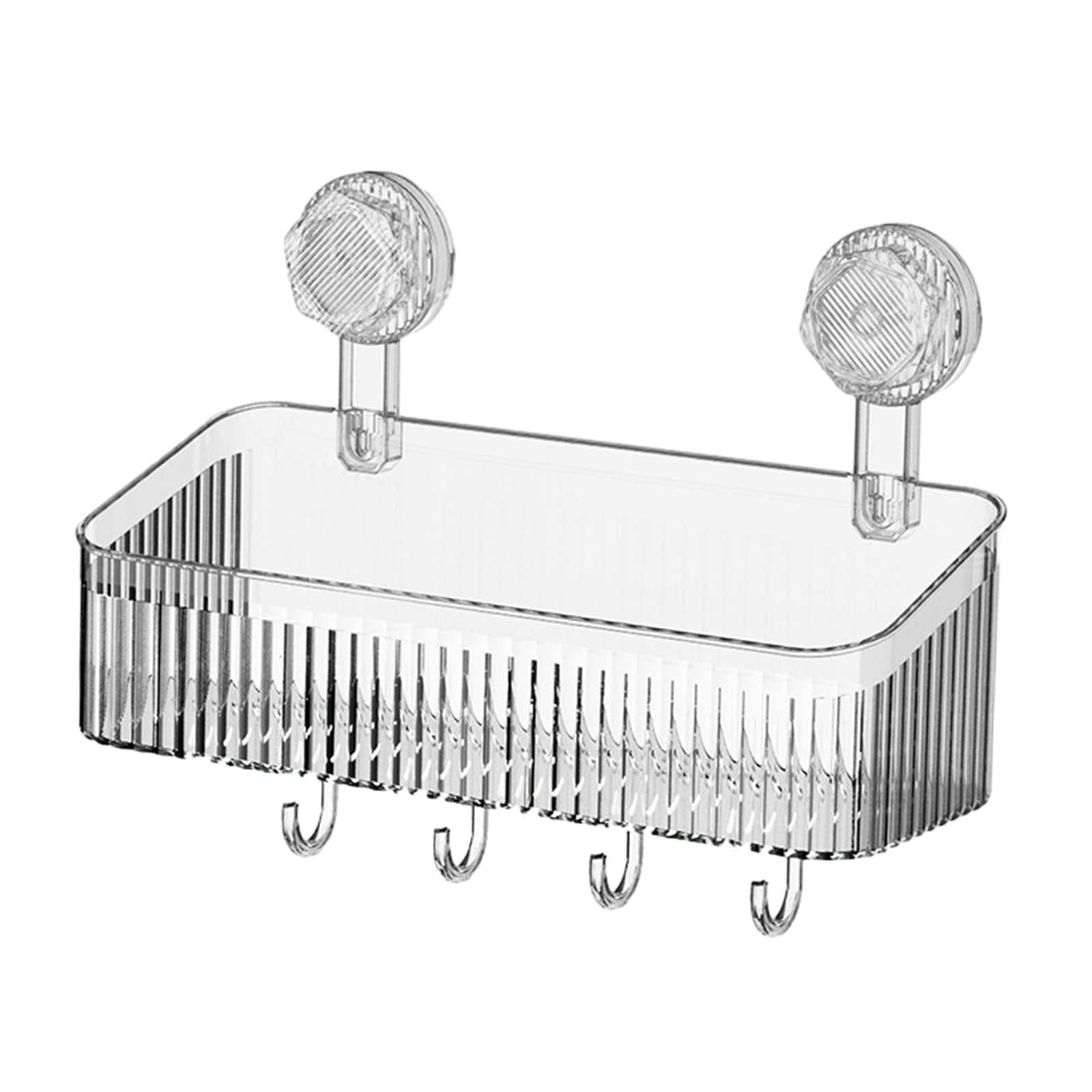 TISHITA Shower Suction Cup Bathroom Organizer, No Punching Need Shower ...