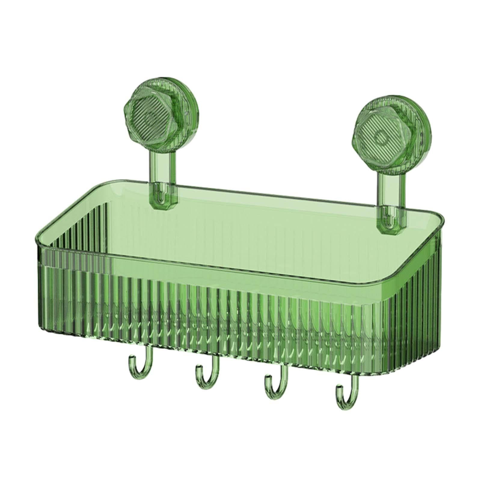 TISHITA Shower Suction Cup Bathroom Organizer, No Punching Need Shower ...