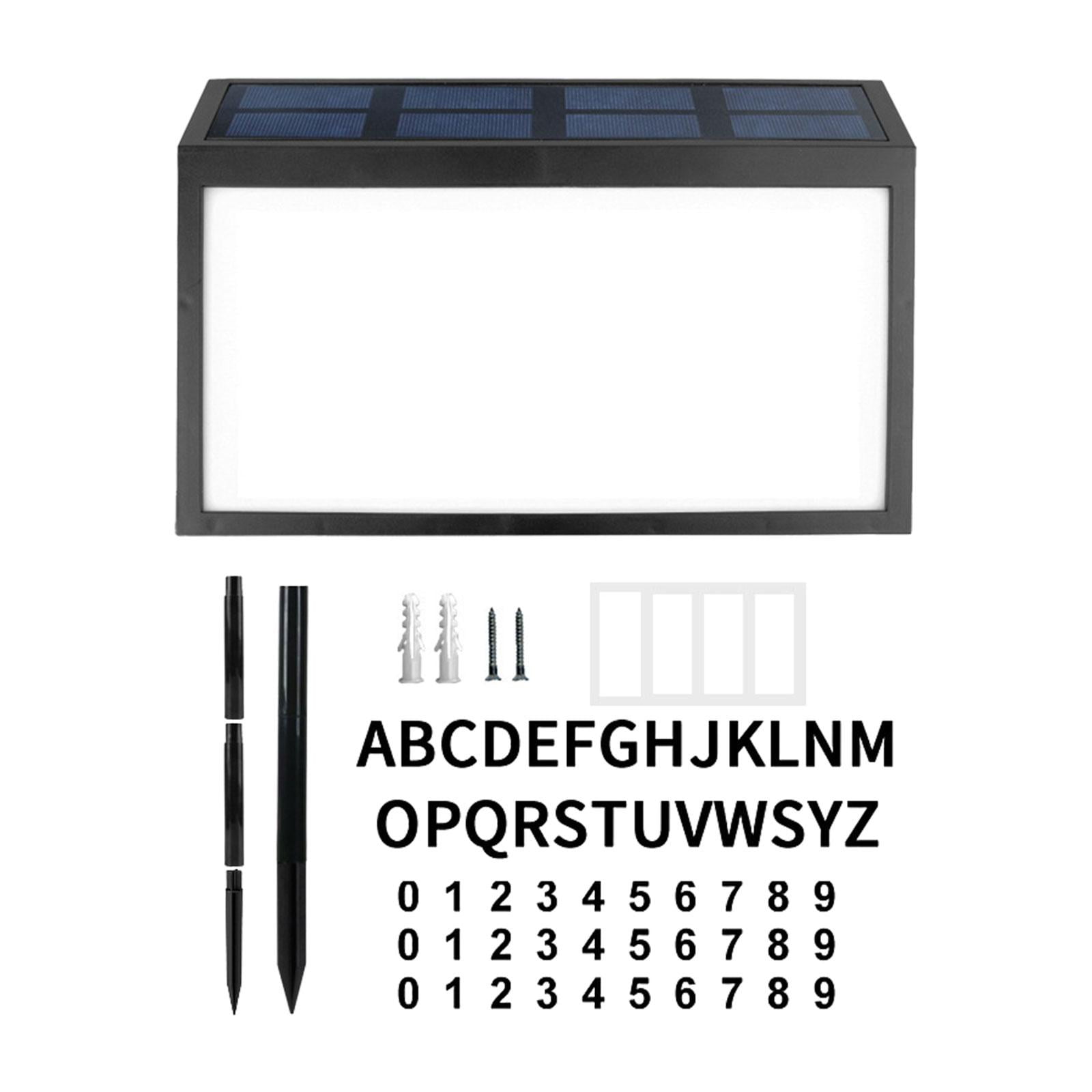 TISHITA Solar Power Address Sign for Outside Solar Powered Decorative ...