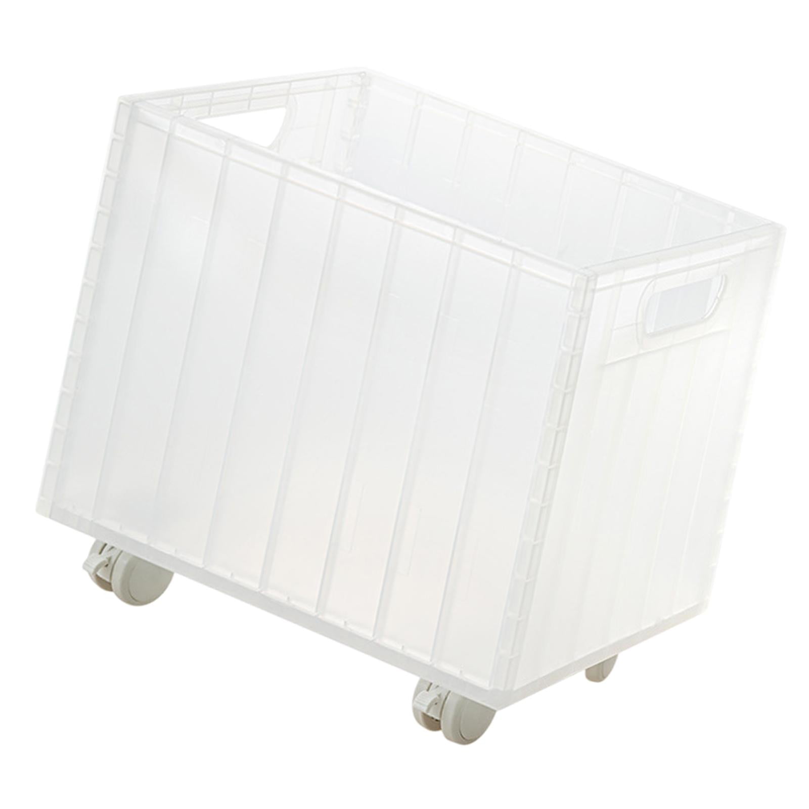 TISHITA Stackable Book Storage Box Minimalist Rolling File Organizer ...