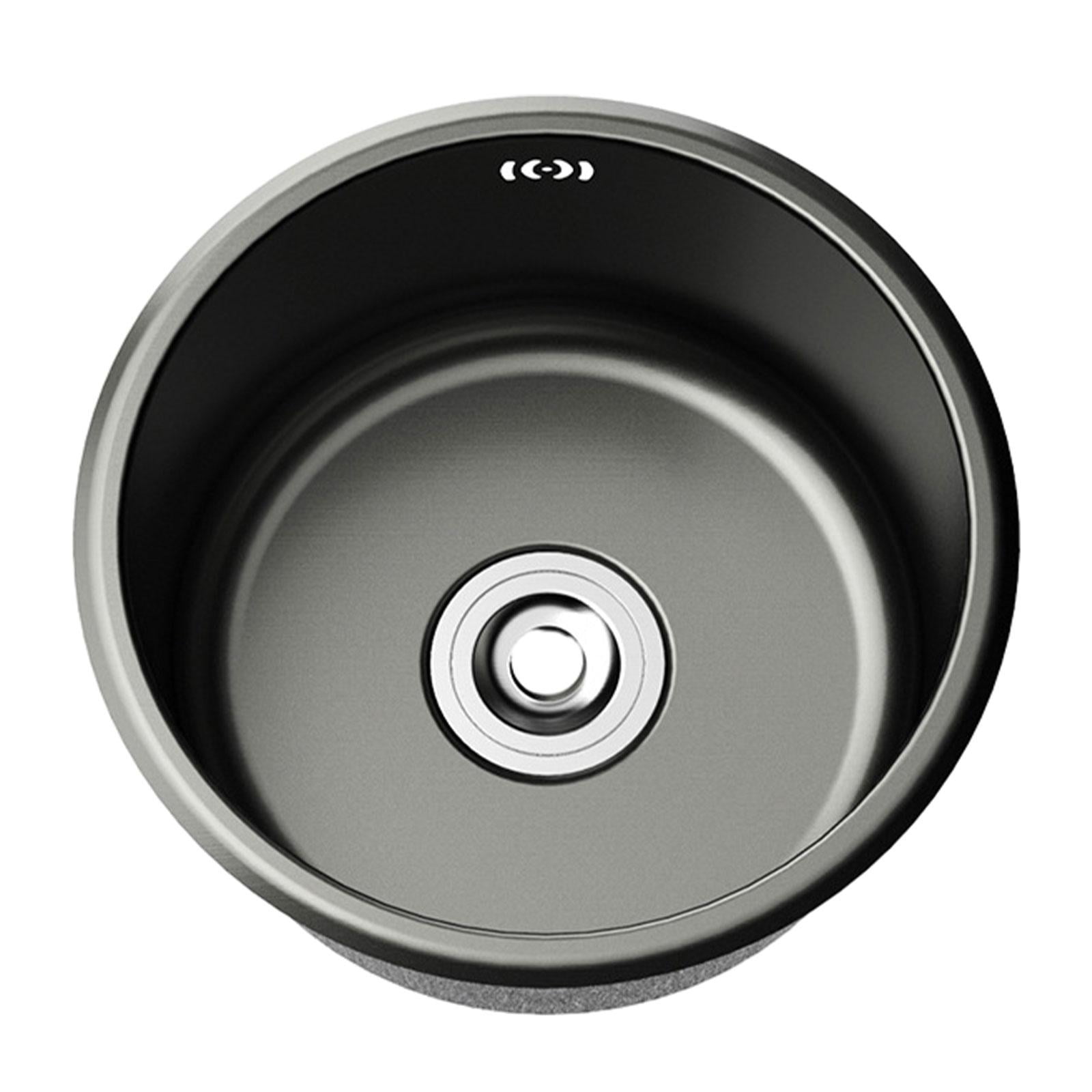 TISHITA Stainless Steel Kitchen Sink Drop in Bar Sinks Round Island ...