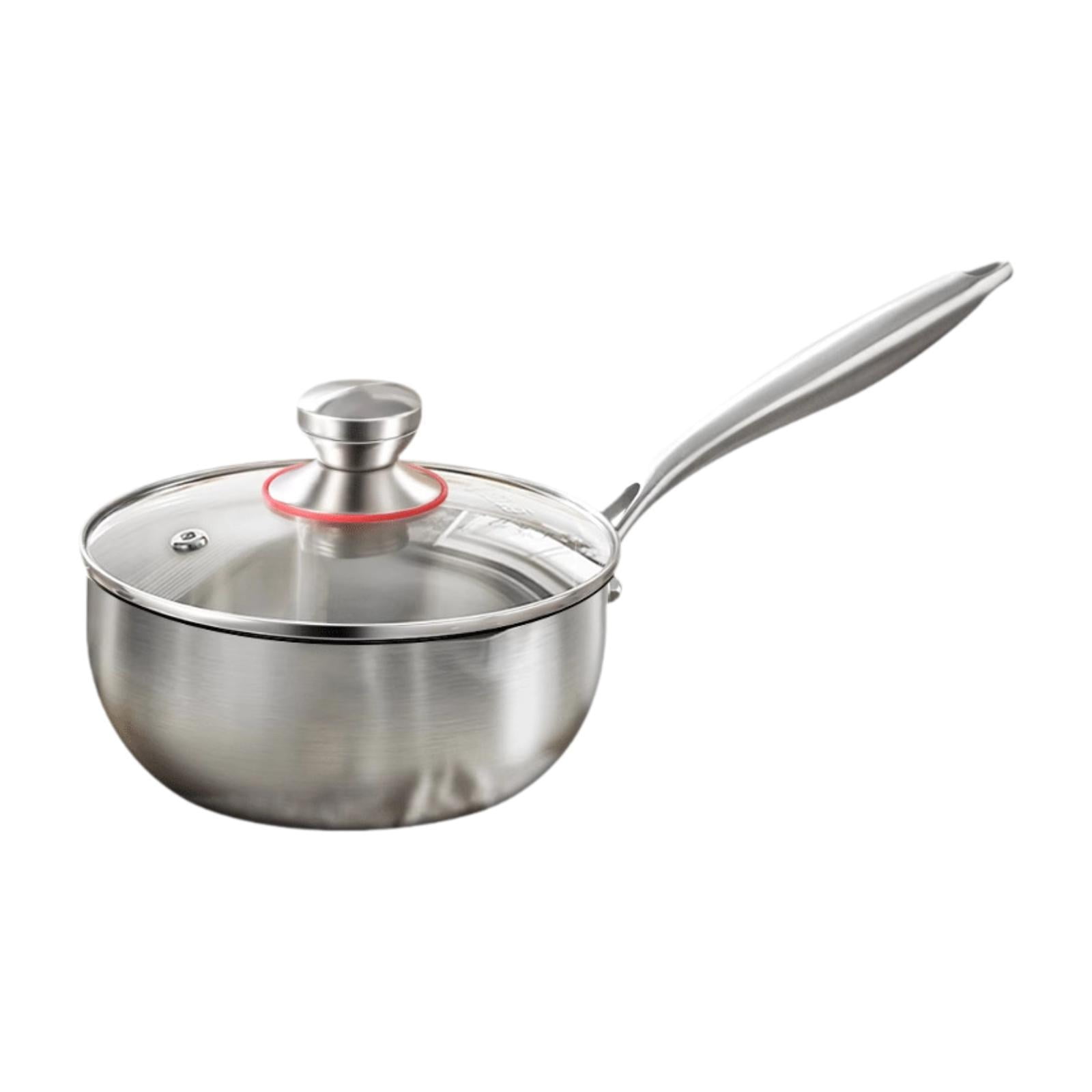 TISHITA Stainless Steel Sauce Pan Frying Pan 16 cm Soup Pot Comfortable ...