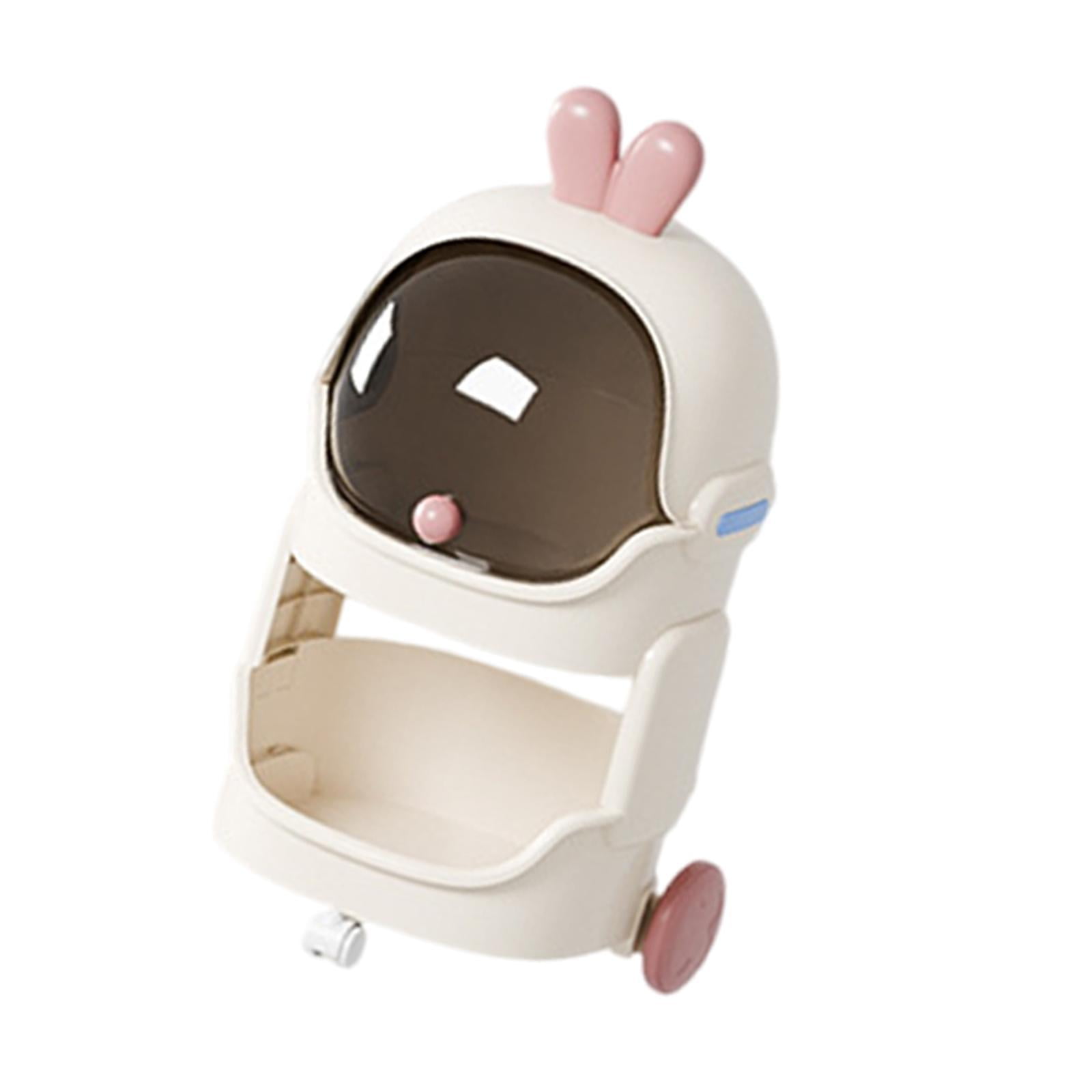 TISHITA Storage Cart Organizer Trolley Mobile Shelving Cartoon Cute ...