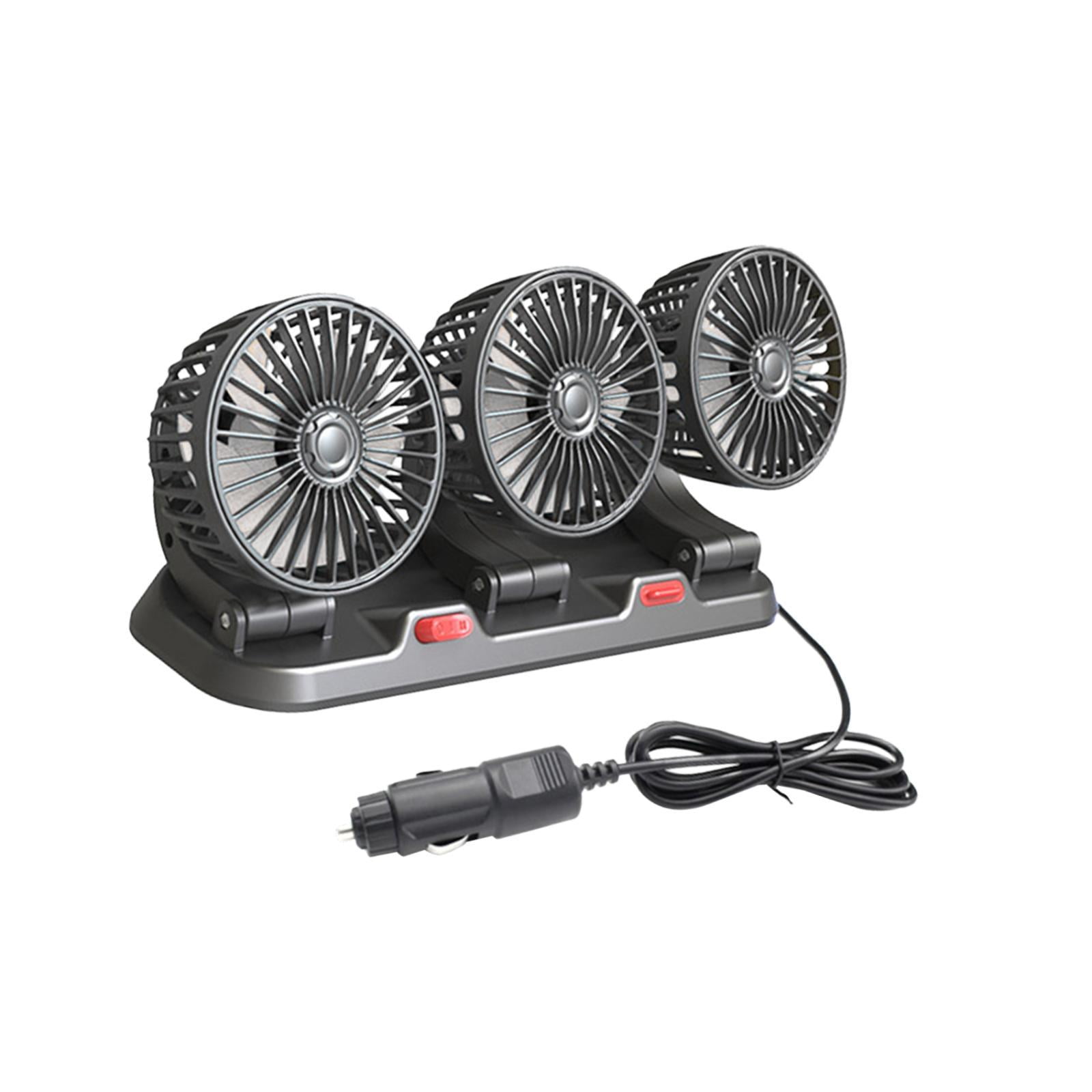 TISHITA Three Head Vehicle Car Fan Car Dashboard Electric Fan for Truck ...