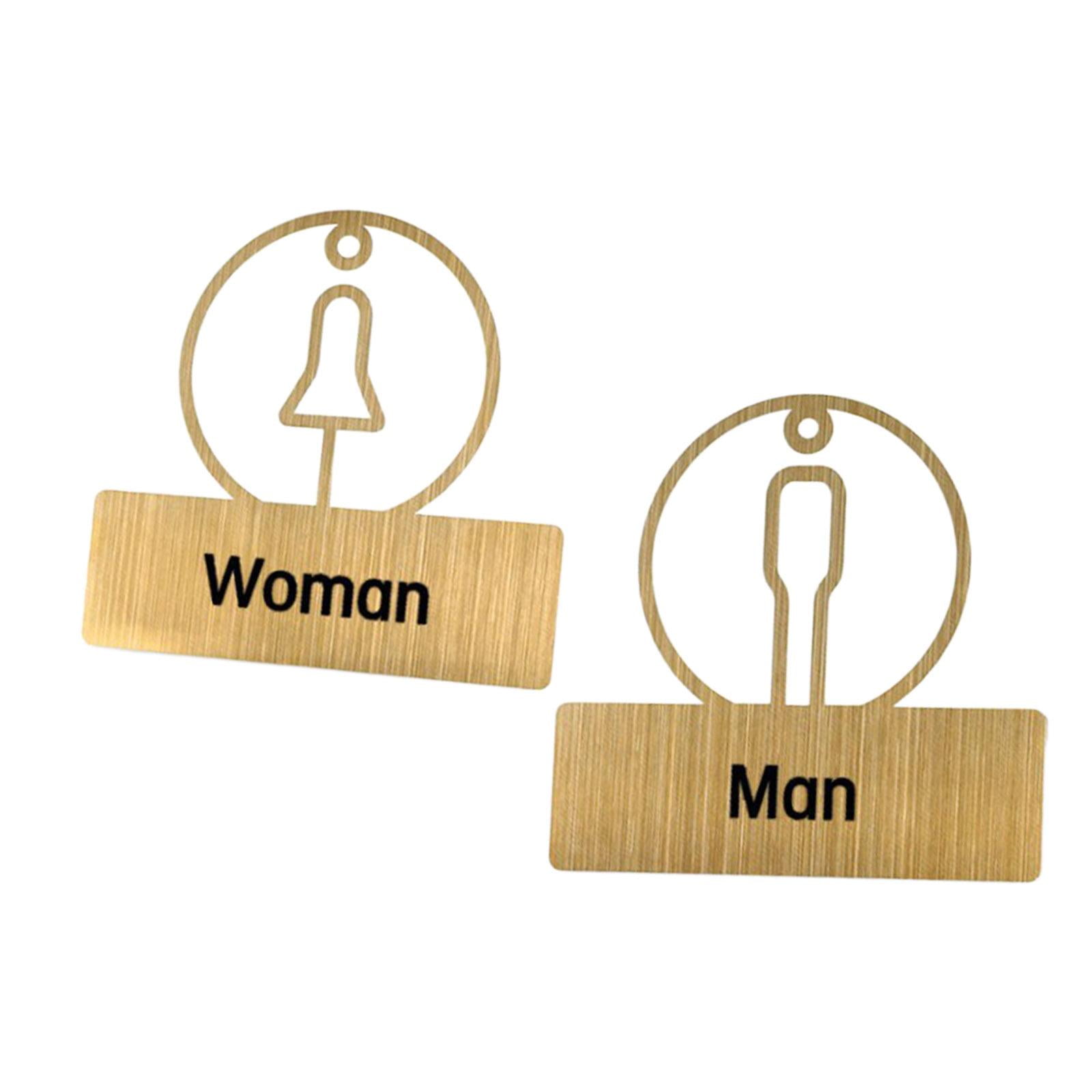 TISHITA Toilet Door Sign Bathroom Signage Male and Female Toilet ...