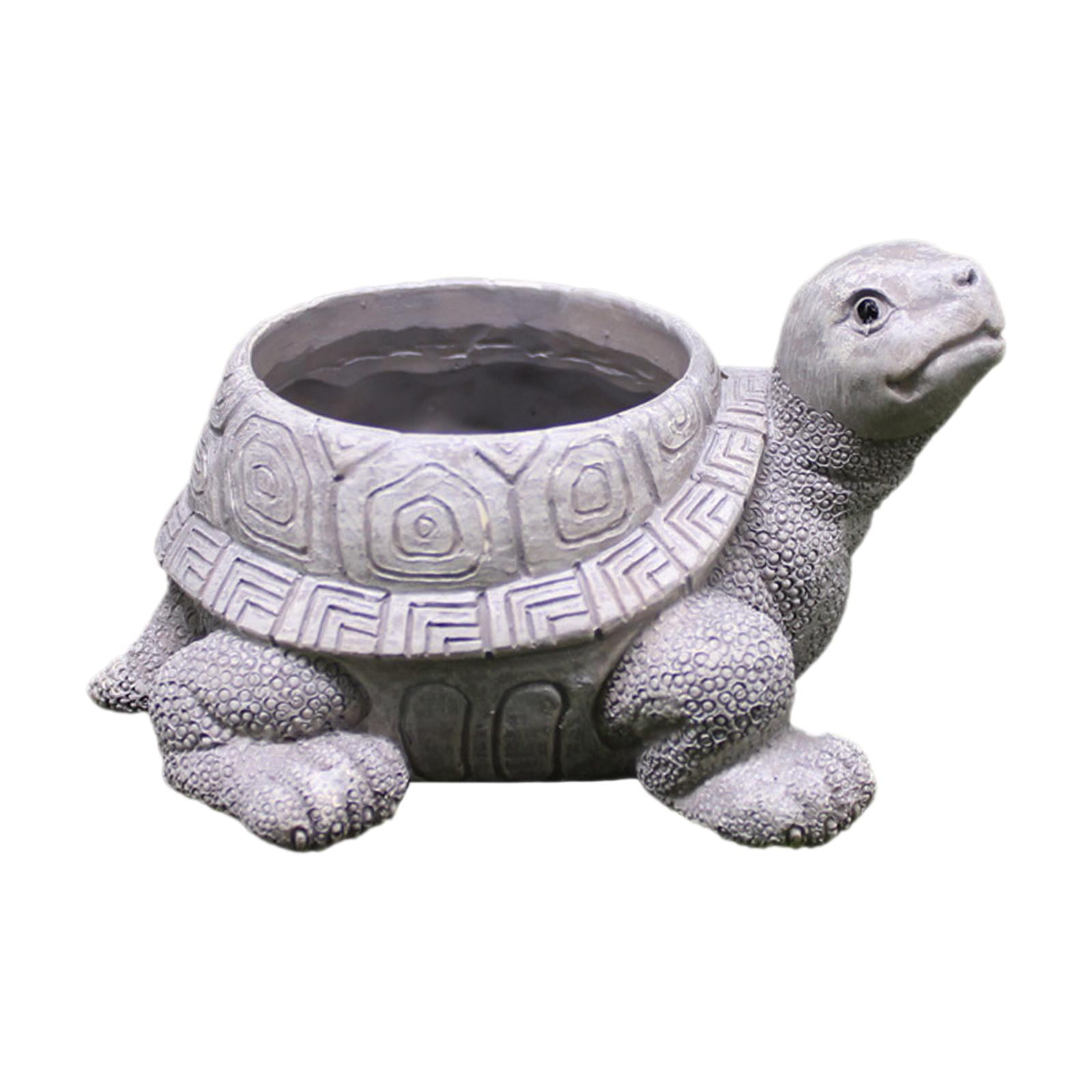 TISHITA Turtle Planter Pot Flower Pot Creative Tabletop Resin Flowerpot ...