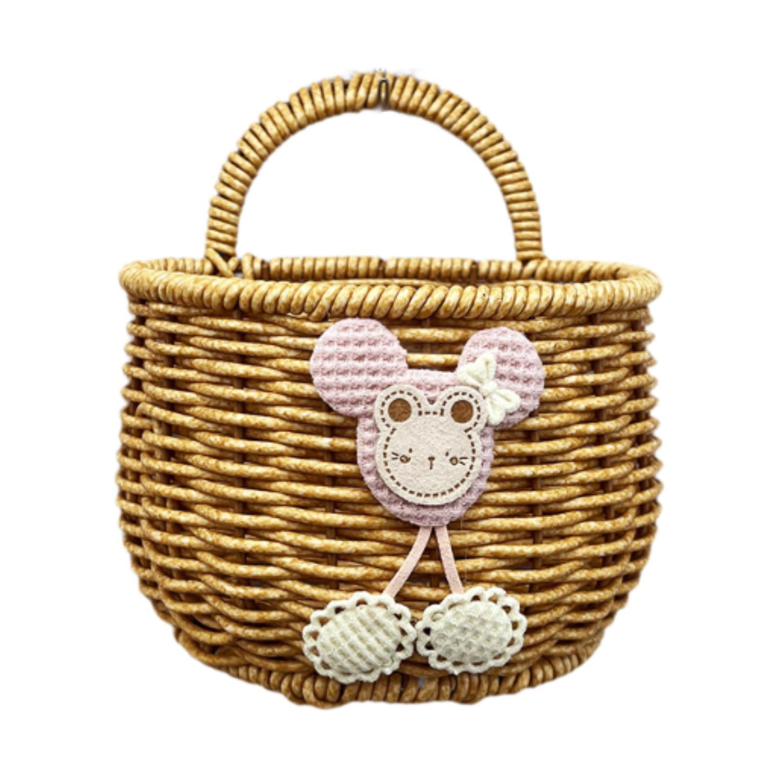 TISHITA Wall Slopes Basket Container, Imitation Rattan Decoration ...
