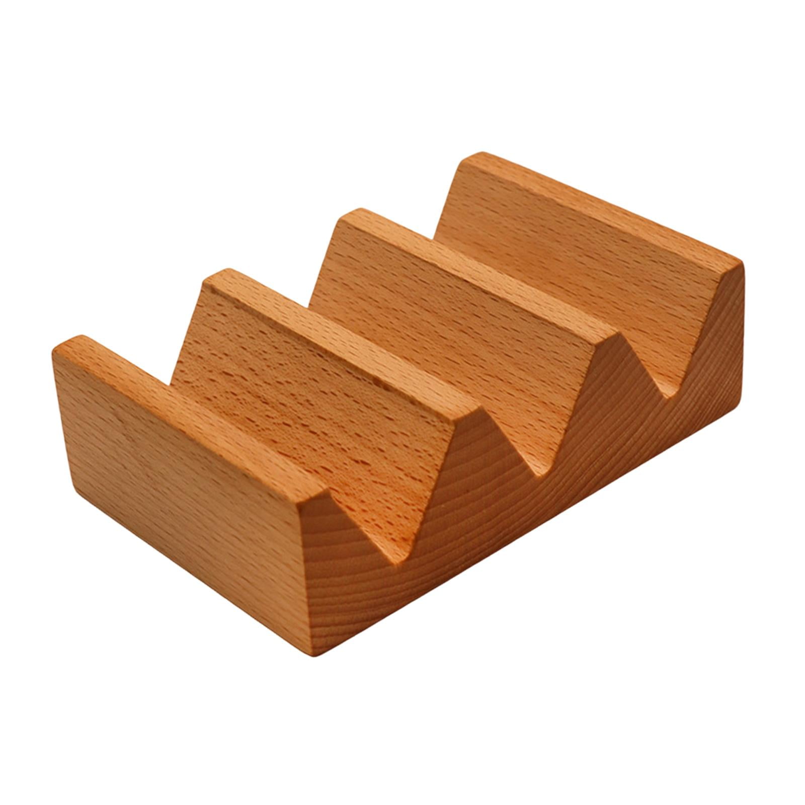 TISHITA Wood Sushi Holder Display Stand 3 Grid V Shaped Rack Sushi Hand ...