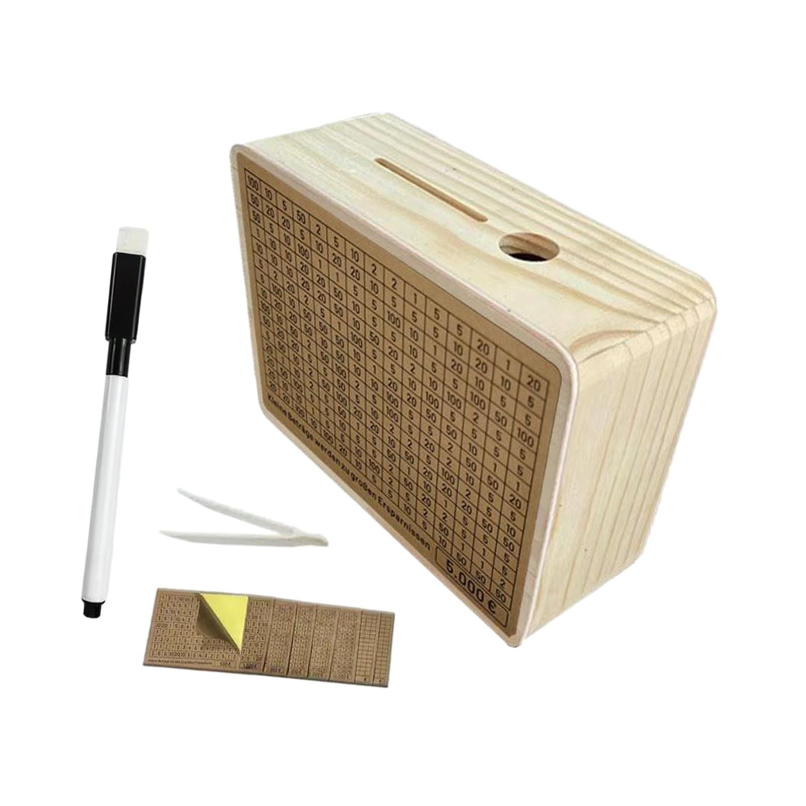 TISHITA Wooden Money Box Change Box Bank Piggy Bank with Counter for ...