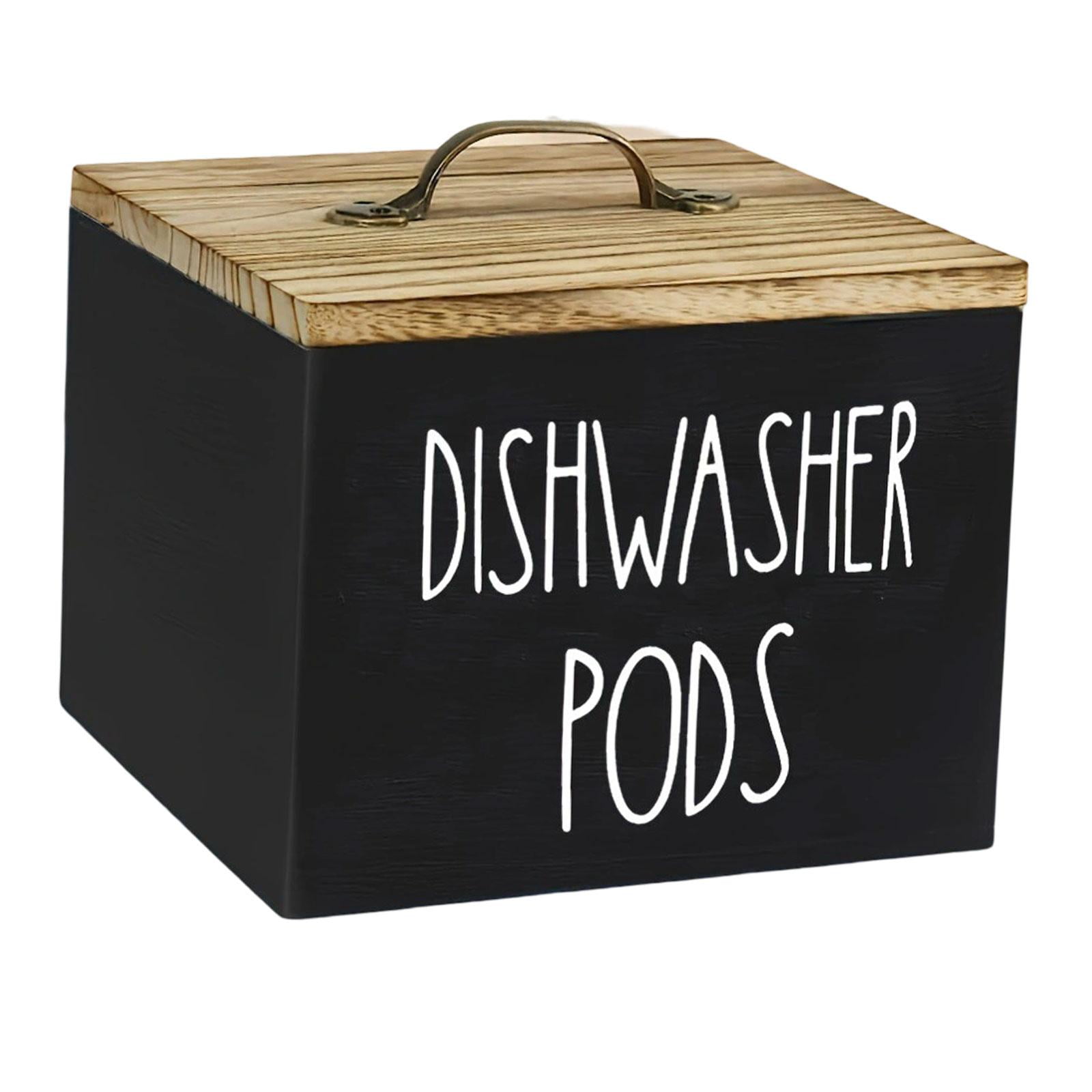 TISHITA Wooden Storage Container with Lid,Dispenser,Laundry Room Decor ...