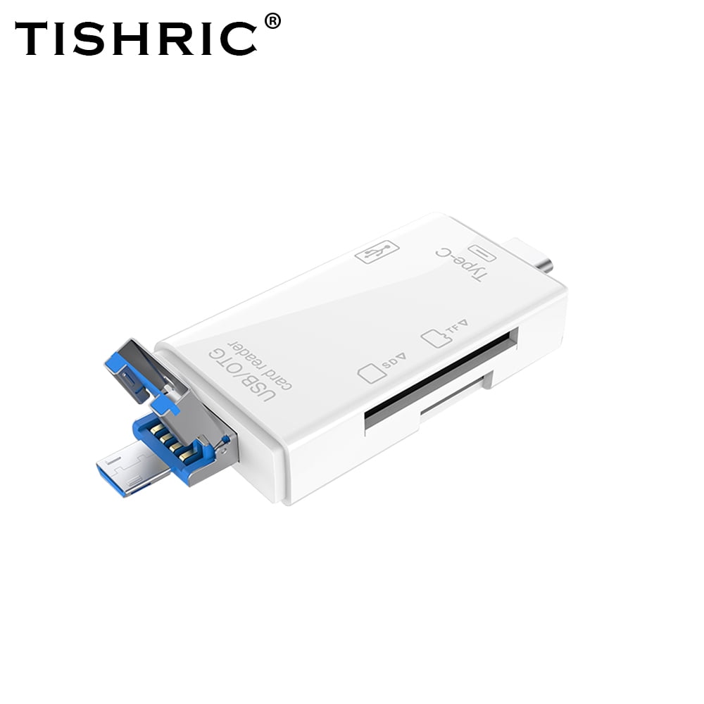 TISHRIC Type C Micro USB Adapter USB TF SD Card Reader USB-C Memory ...