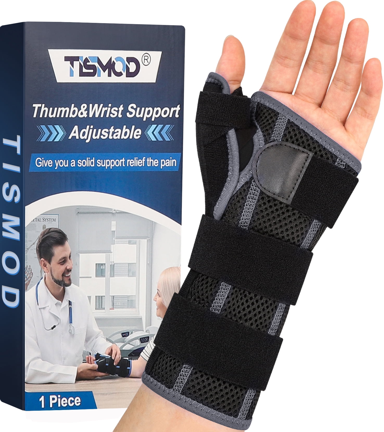 TISMOD Quick Wrap Wrist and Thumb Brace - Wrist Brace with Thumb ...