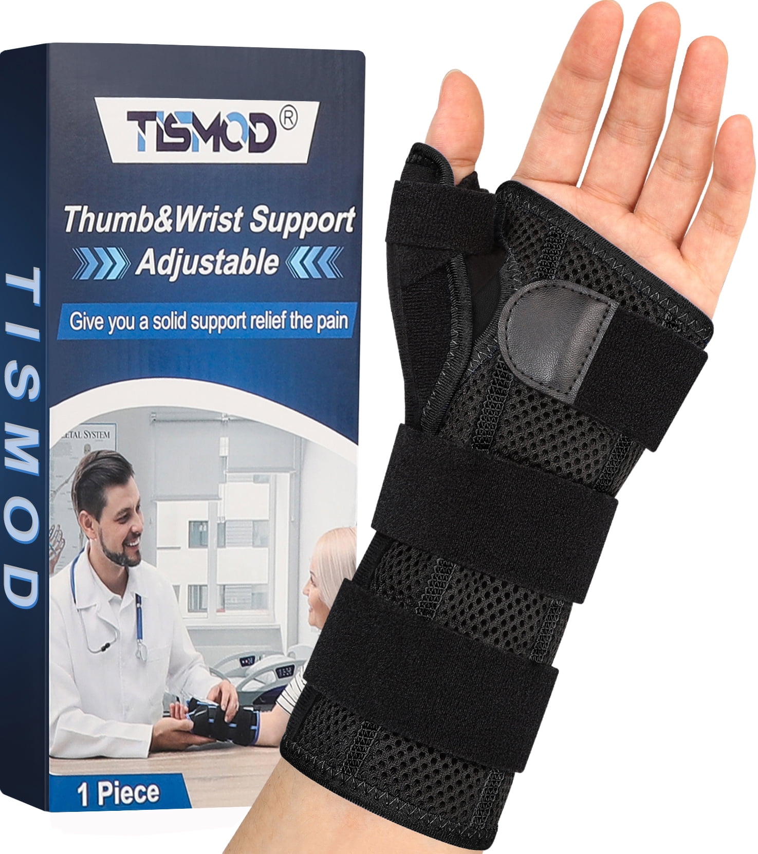 TISMOD Quick Wrap Wrist and Thumb Brace - Wrist Brace with Thumb ...