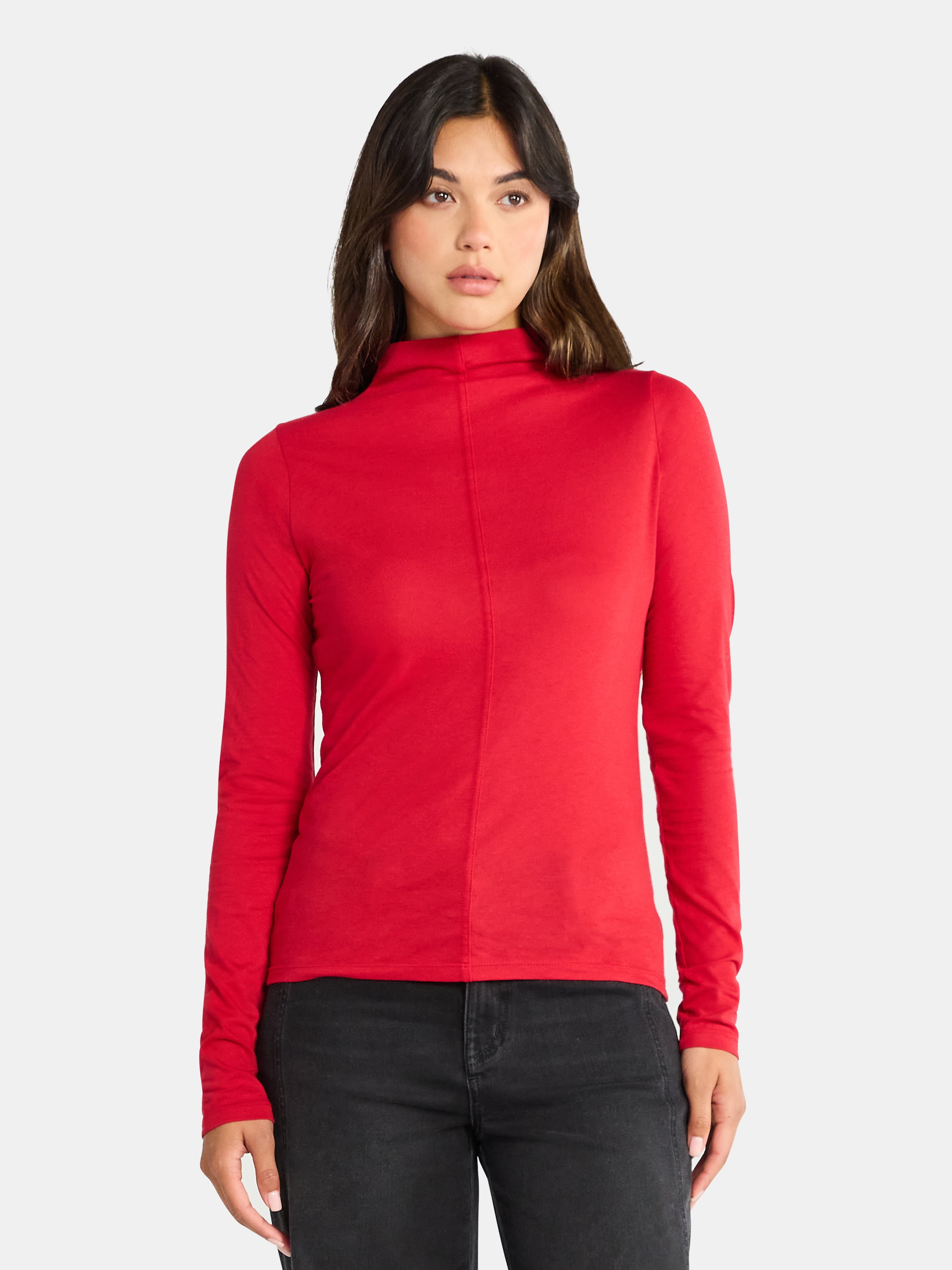 Time and Tru Women's Tissue Weight Turtleneck, Size XS-XXXL - Walmart.com