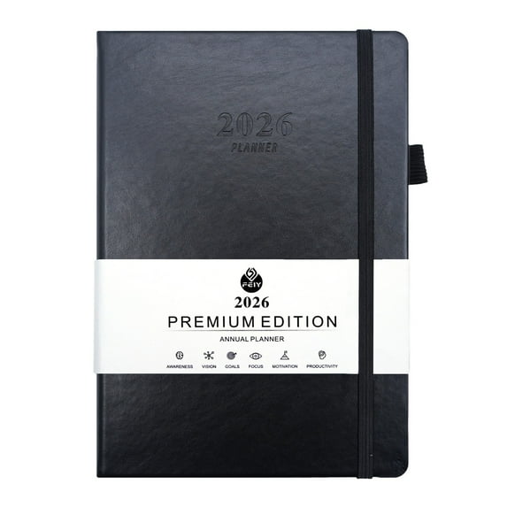 TISUDYE 2026 Planner, Weekly and Monthly Planners, Faux Leather Daily ...