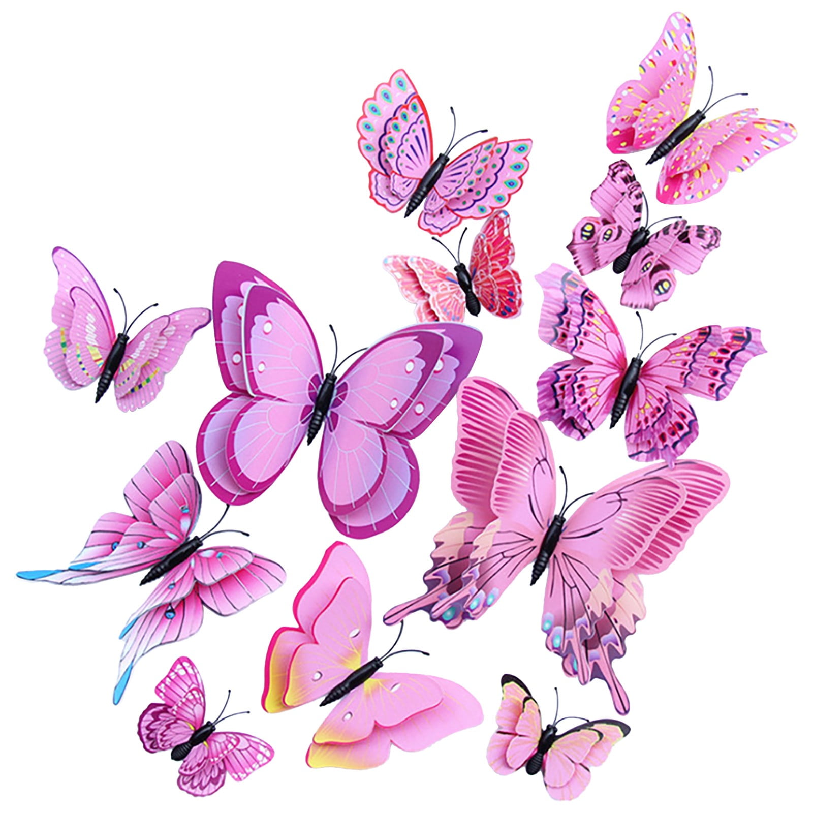 TISUDYE Butterfly Wall Decor 12 PCS, 3D Butterflies Stickers for Party ...