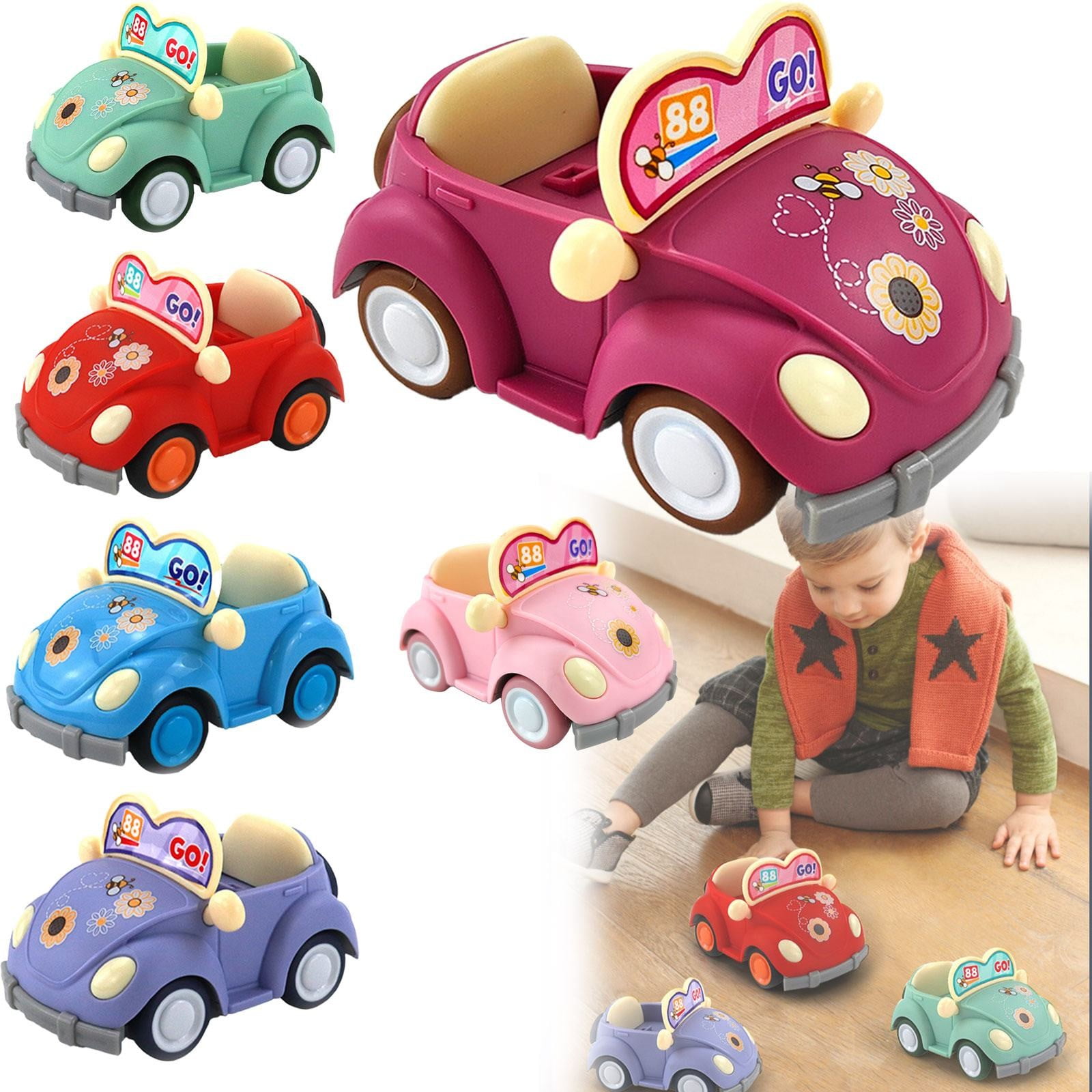 TISUDYE Toys Pull Back Vehicles And Go Pull Back Toys Race Car Forward ...