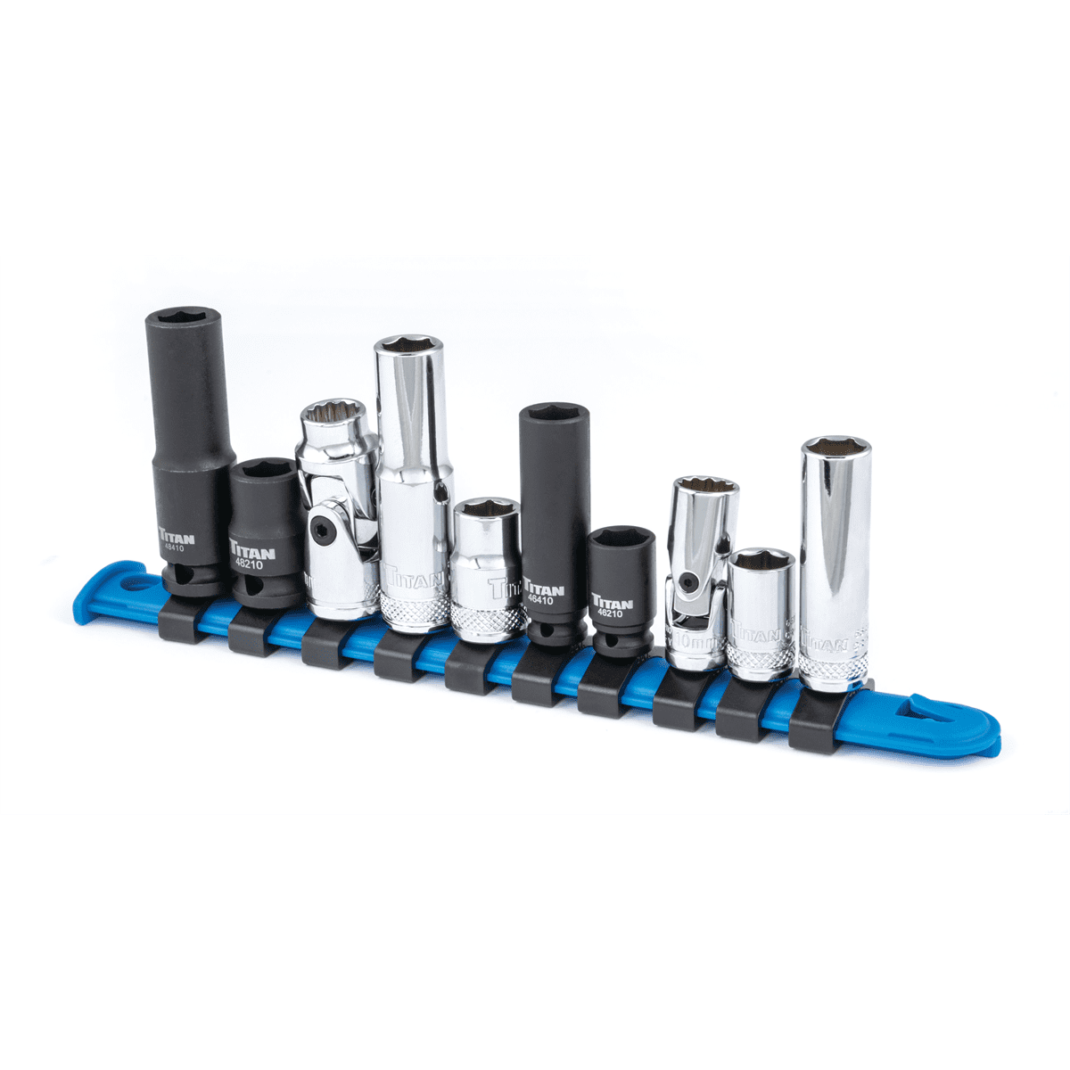TITAN 10 pc. 1 4 in. and 3 8 in. Dr. 10 mm Socket Set Walmart
