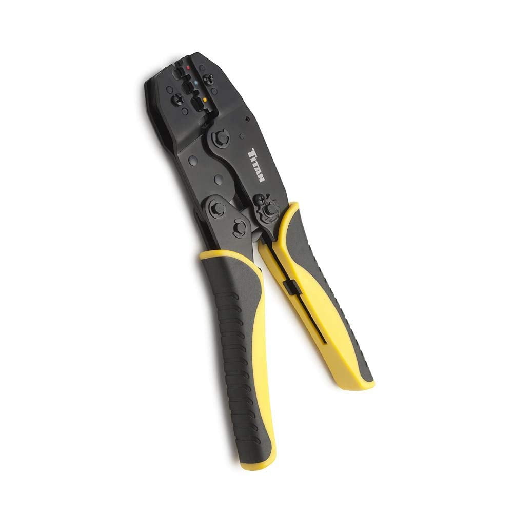 TITAN 11477 Ratcheting Wire Terminal Crimper Tool for Insulated ...