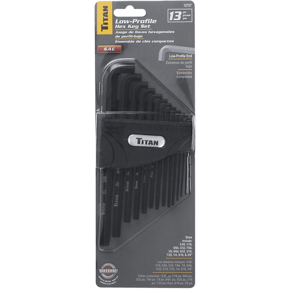 TITAN 13 PC SAE LOW PROFILE HEX KEY SET Walmart
