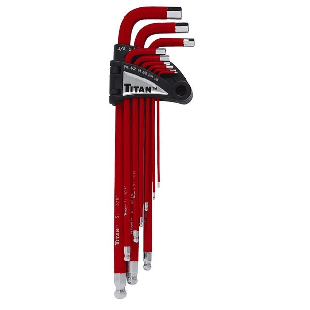 TITAN 13 Pc. Xtra Long Arm Ball End Hex Key Set (Sae) - Walmart ...