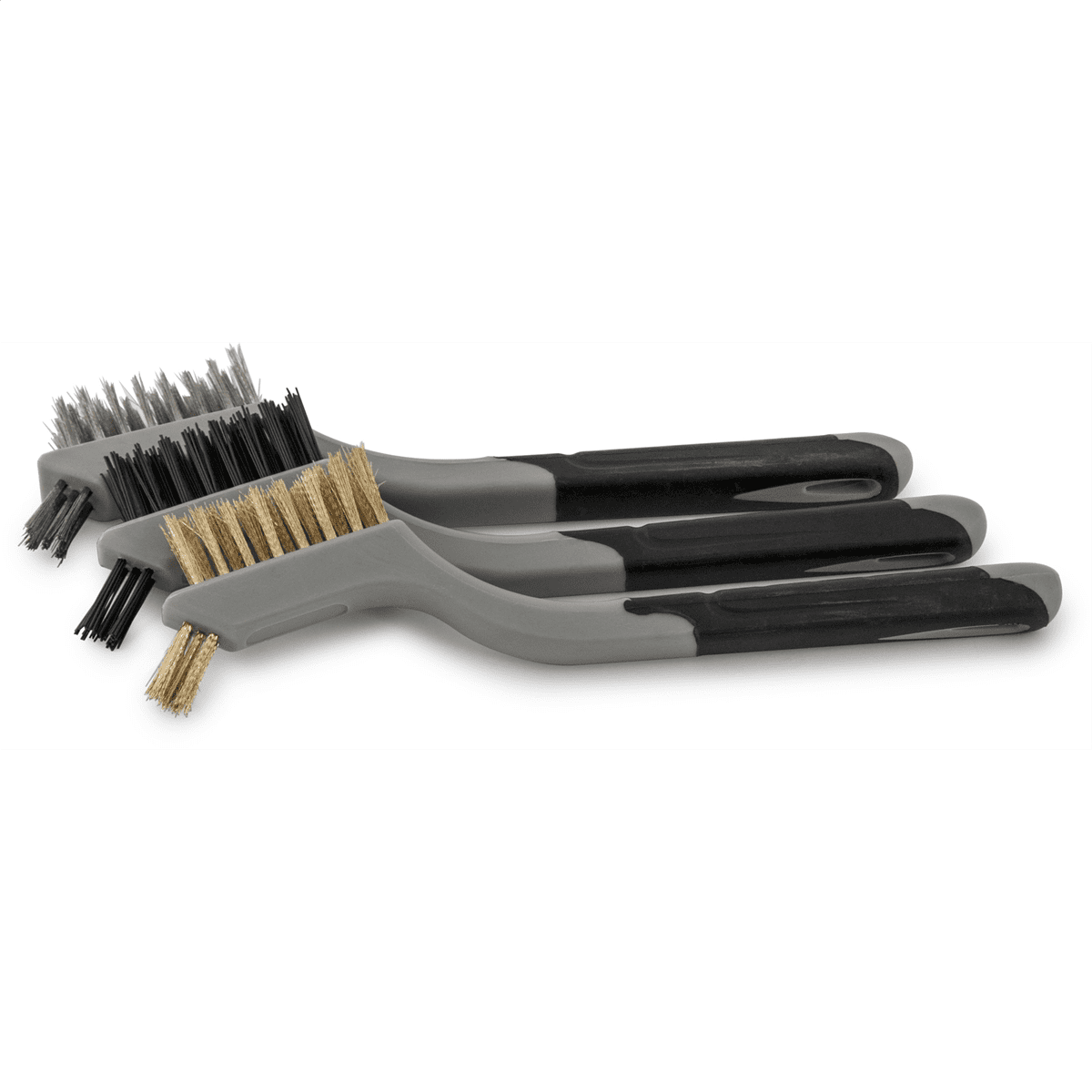 TITAN 3-Piece Brush Set: Stainless Steel, Brass, Nylon for Home, Shop ...