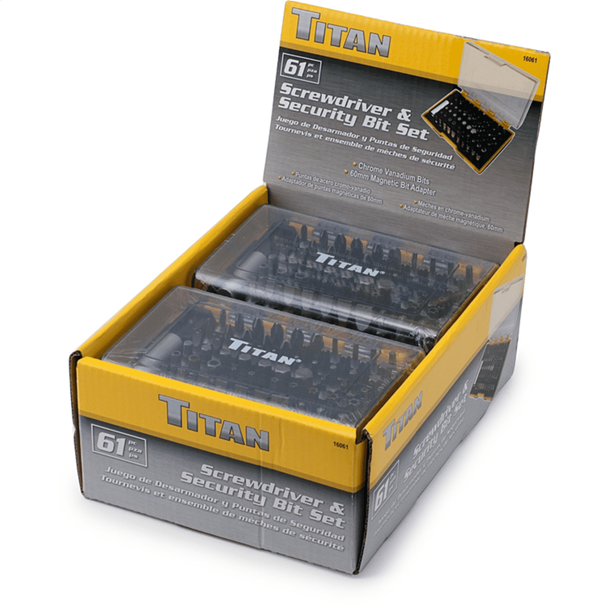 TITAN 4EA 61PC Bit Set Display - Walmart.com