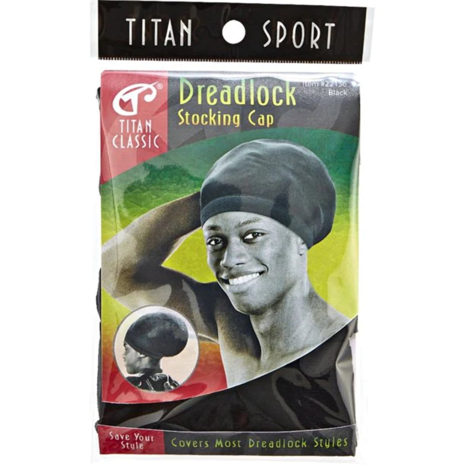 TITAN - Classic Dreadlock Stocking Cap BLACK (#22136) - Walmart.com