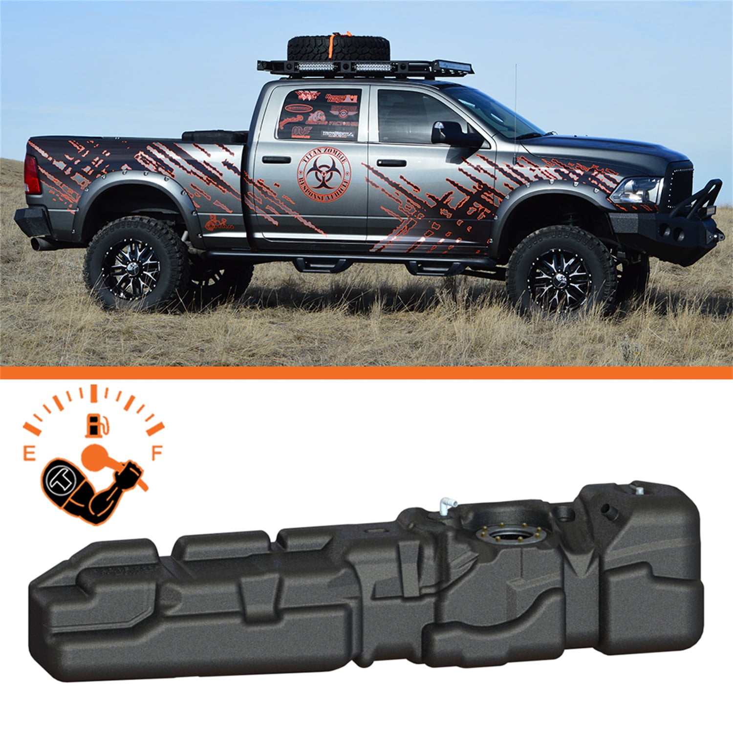 TITAN Fuel Tanks 7030210 Extra Large Midship Tank Fits select: 2010 ...