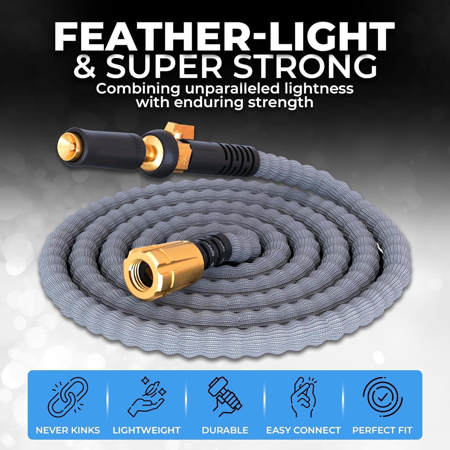 TITAN Garden Hose 100FT | NON-EXPANDING Durable, Flexible, Ultra ...