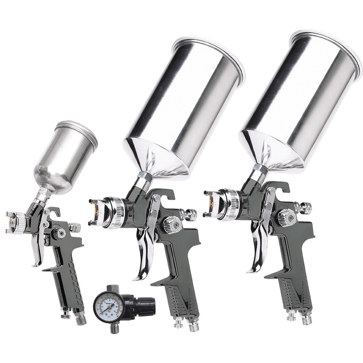TITAN Automotive HVLP Gravity Feed Spray Gun Kit, 4 Pc. for Paint, Air ...