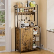 Uforic 6-Tier Kitchen Bakers Rack Microwave Stand - Black - Walmart.com