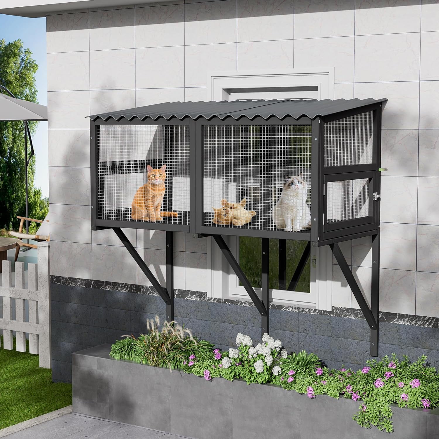 TITIMO Cat Catio, Cat Window Perch for Large Indoor Cats, Window Box ...