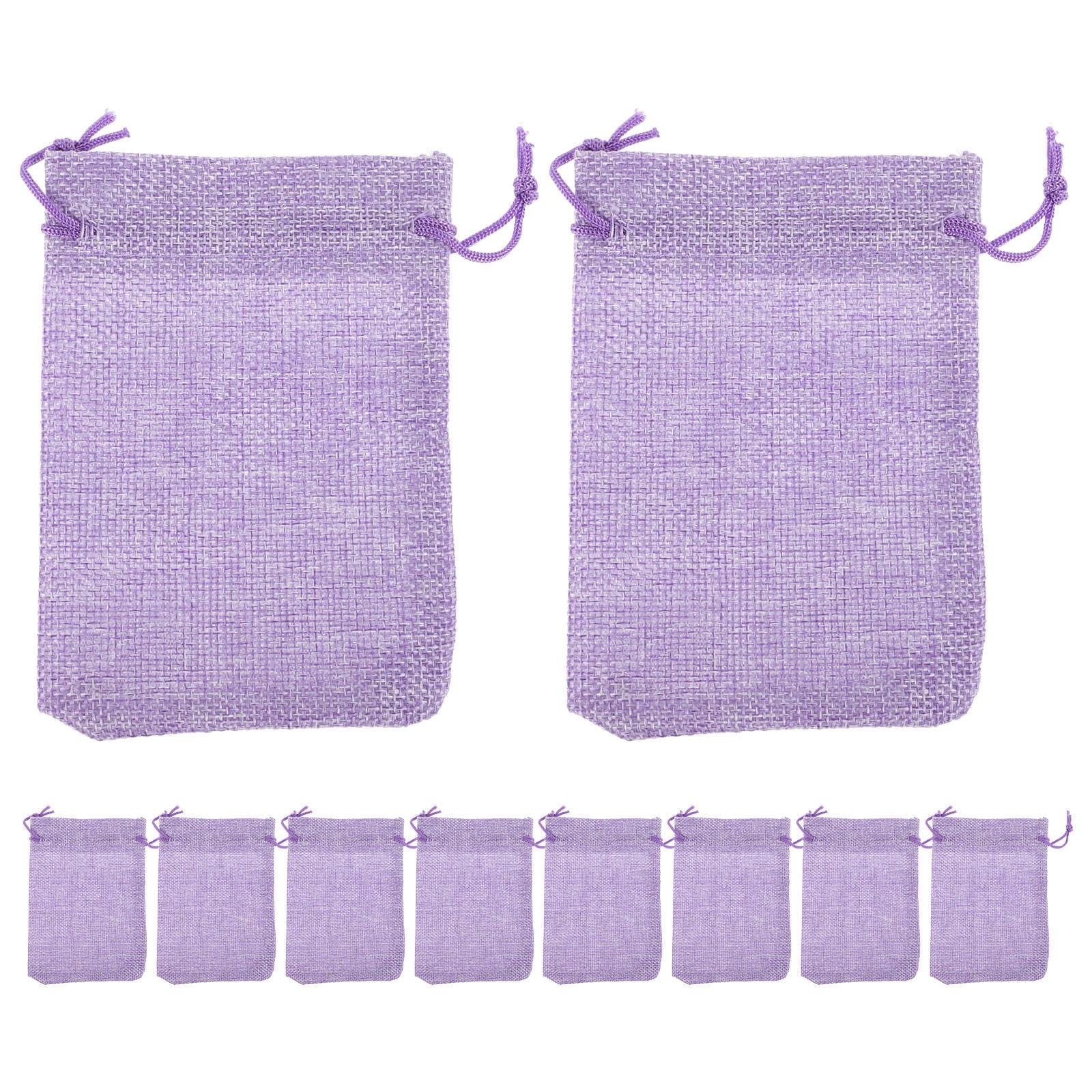 TITINICE 10Pcs Purple Linen Drawstring Bags Jute Bag Jewelry Pouches ...