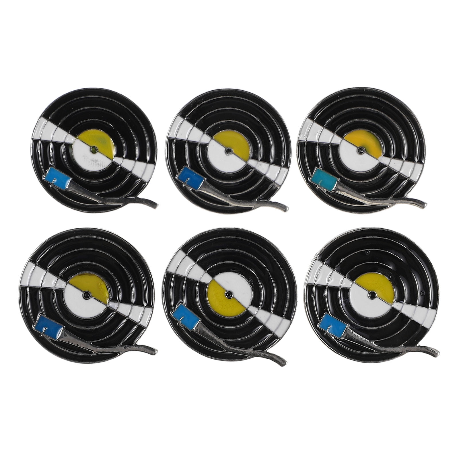 TITINICE 6Pcs Enamel Music Lapel Pins Lightweight Retro Record Player ...