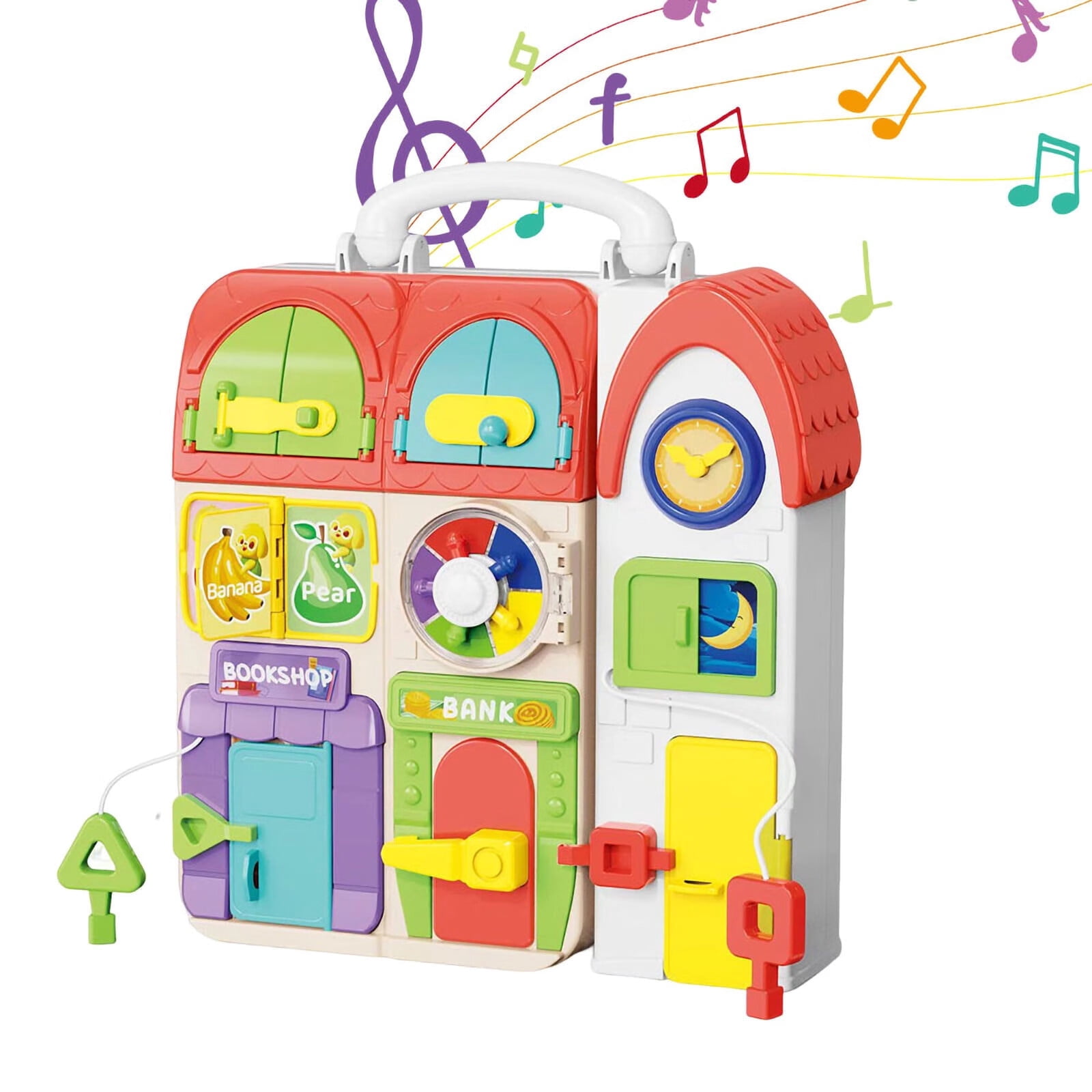 TITOUMI 1-3 Year Old Children Busy Board, With Bilingual Music, Over 20 ...