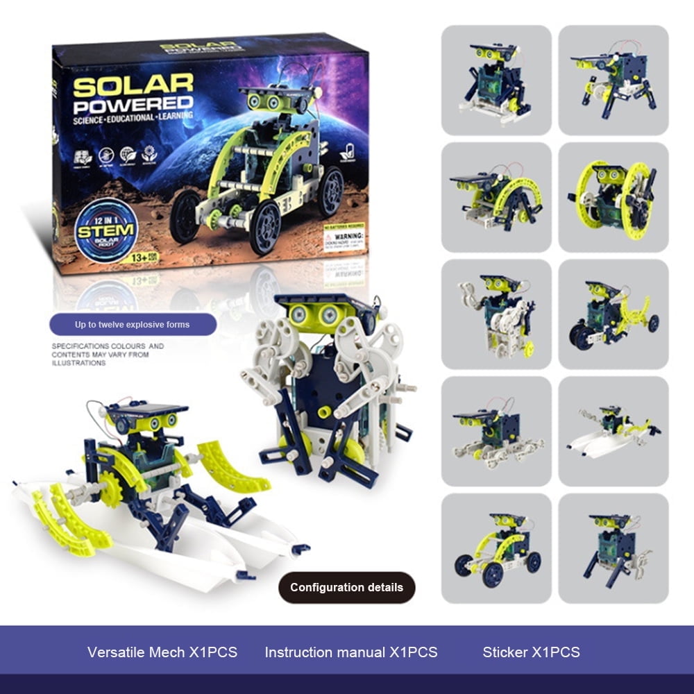 TITOUMI 12-in-1 Solar Robot Kit Toys, Solar Powered Robotics ...