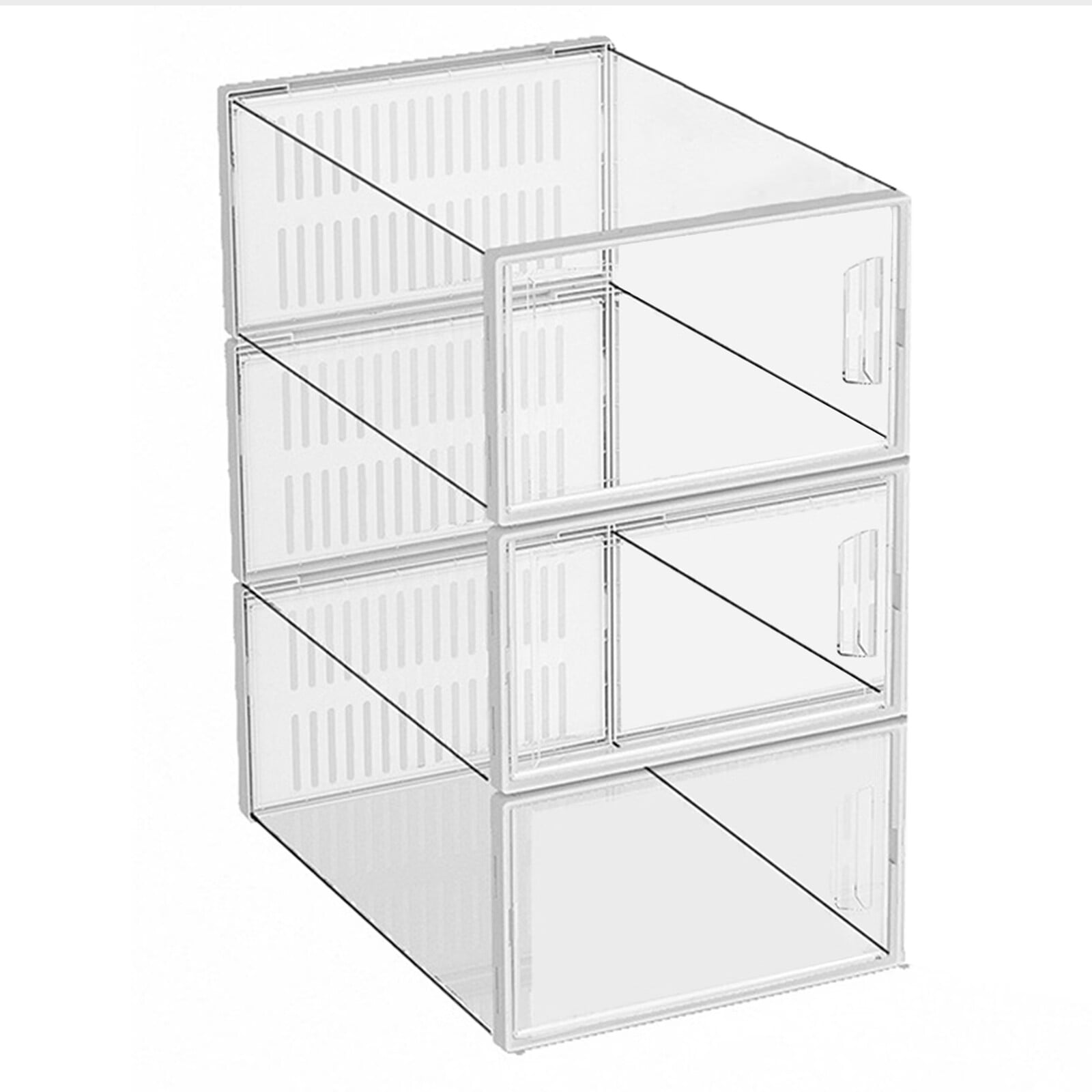TITOUMI 3 Shoe Box, Large Snap-Door Drawer-Type Storage Box, Plastic ...