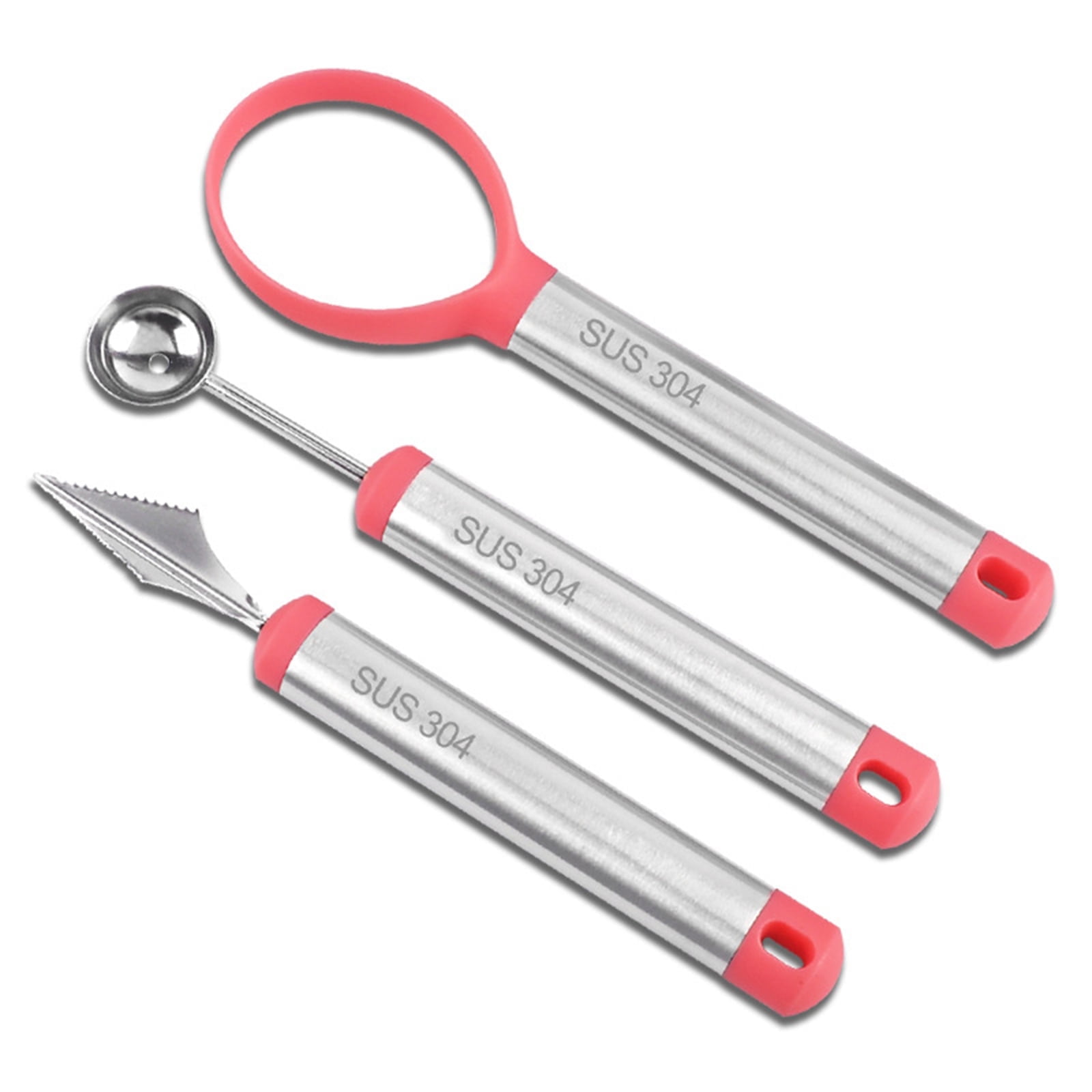 TITOUMI 304 Stainl Steel 3 in 1 Fruit Carving Knife Set， Perfect for ...