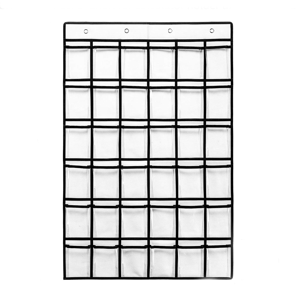 TITOUMI 36 Clear Pockets Classroom Pocket Chart for Cell Phone and ...