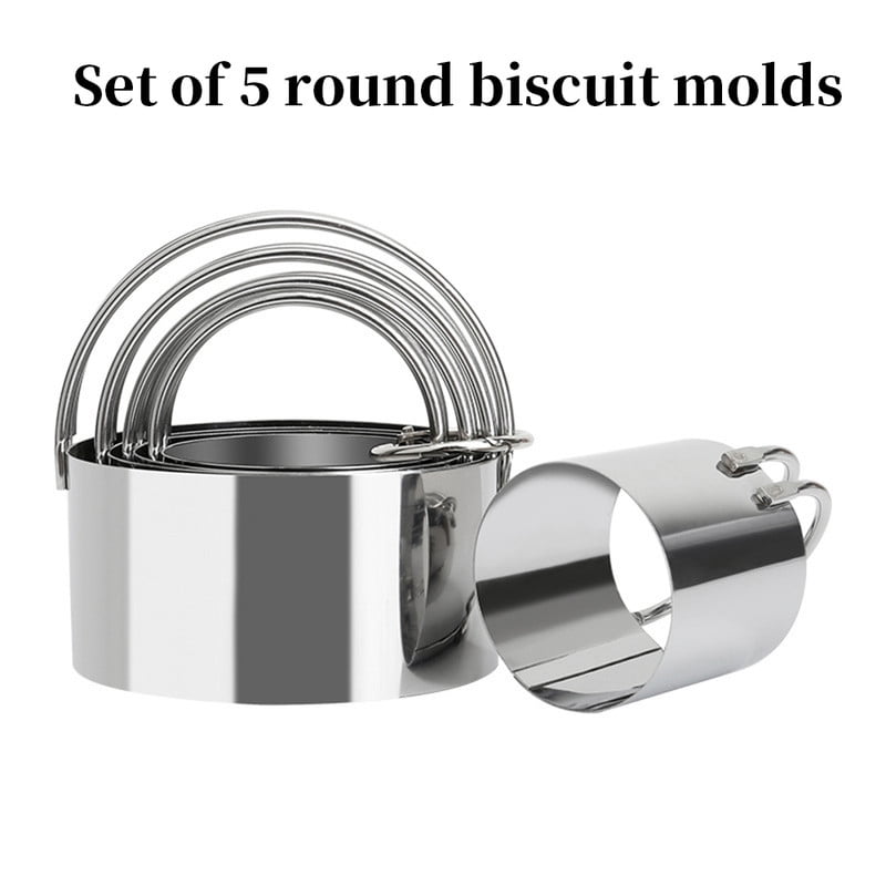 TITOUMI 5Pcs Biscuit Cutter Set, Stainless Steel Cookies Cutter Fondant ...