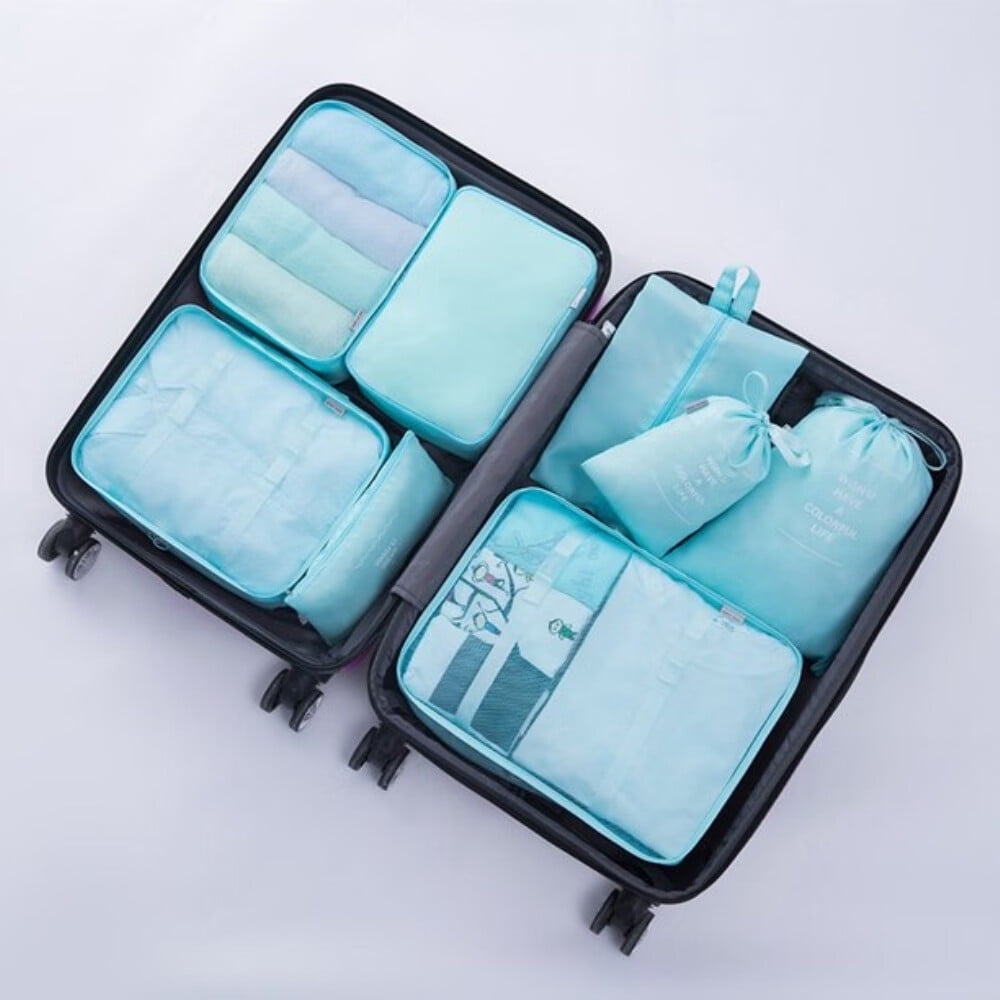 TITOUMI 8Pcs Travel Luggage Organizers Packing Cubes Storage Bag Set ...