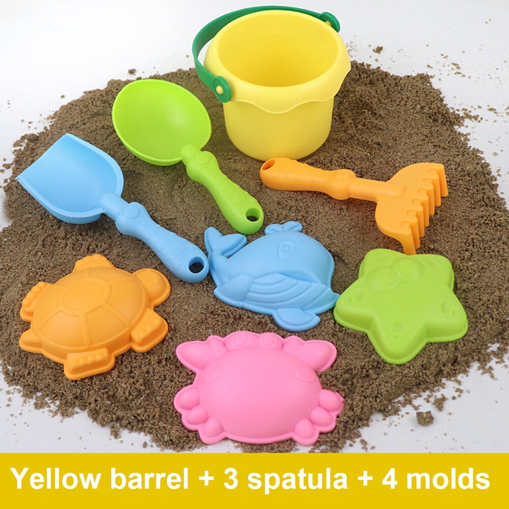 TITOUMI Beach Toys Set for Kids, 8 Pieces Sandbox Shovel Tool Kit Toy ...